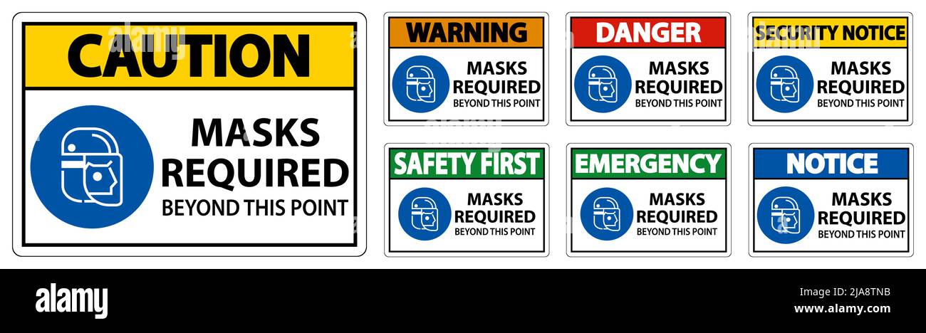 Symbol Masks Required Beyond This Point Sign Stock Vector Image & Art ...
