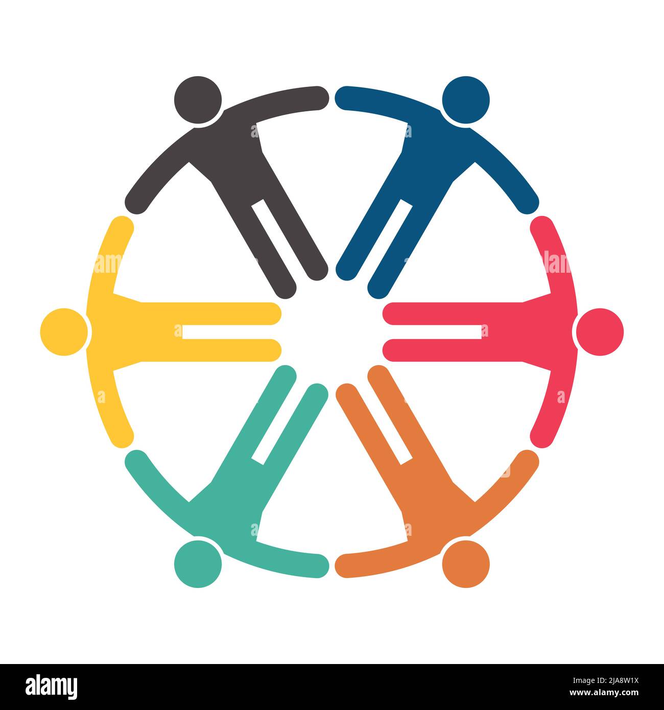 Teamwork smiling vector vectors hi-res stock photography and images - Alamy