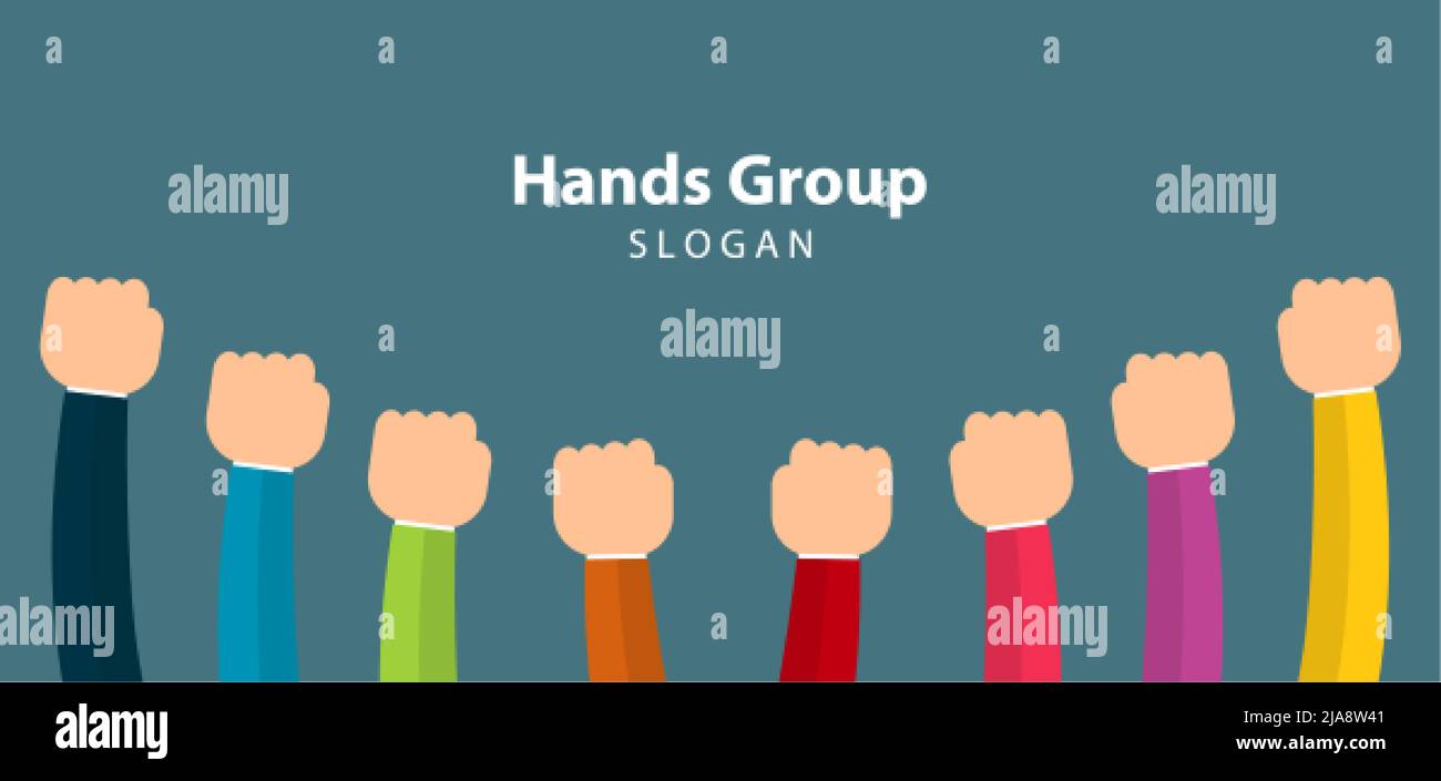 Hands Connecting Concept,Group of Holding handle in a circle the summit ...