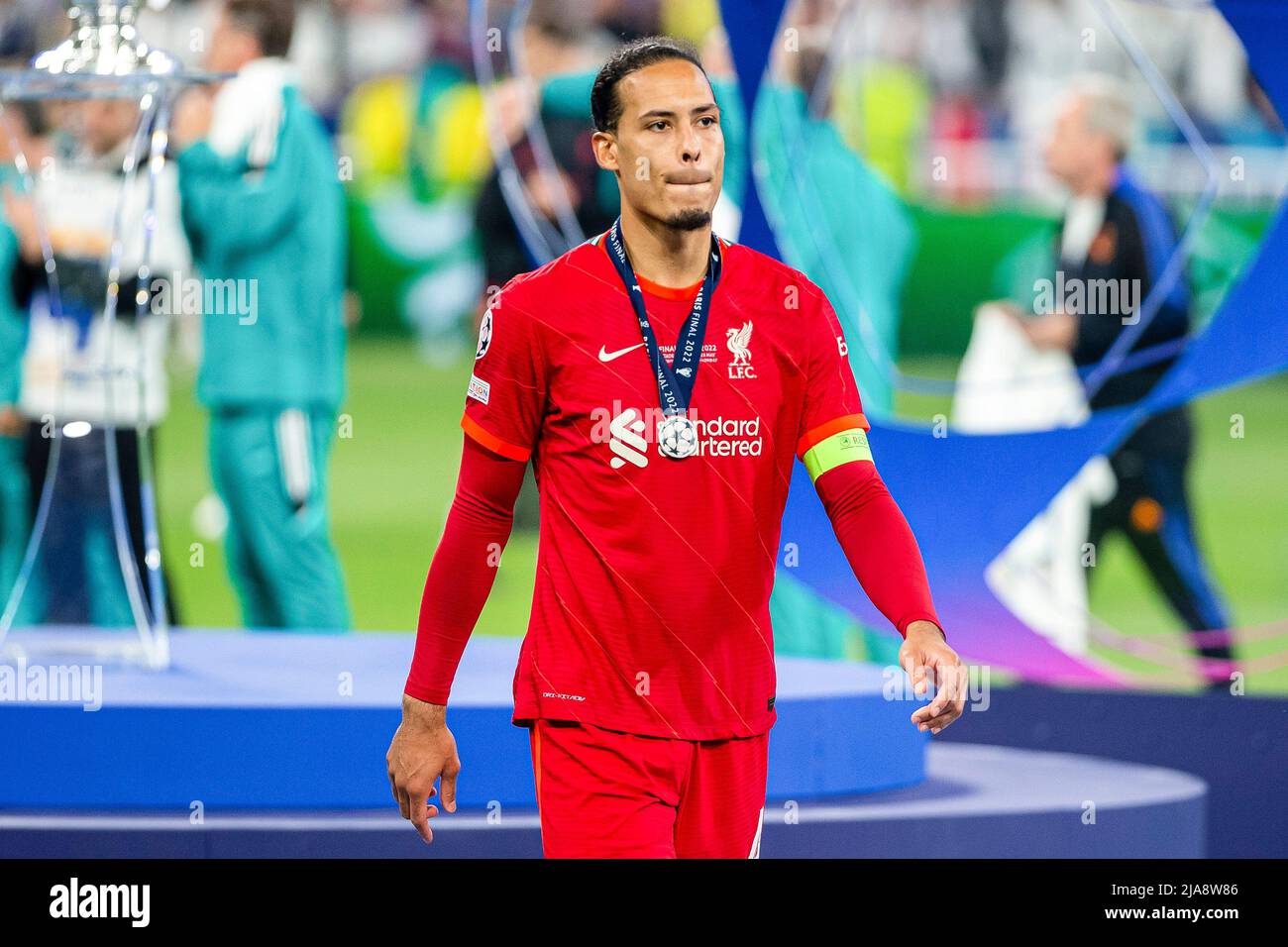 Paris, France - May 28: Virgil van Dijk of Liverpool was crushed after ...