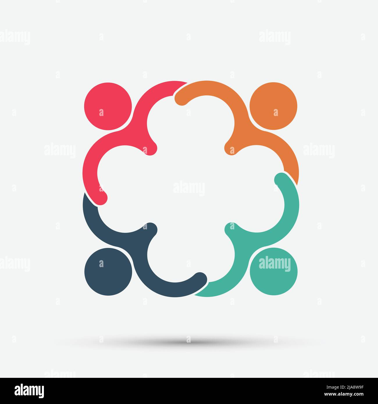 Four hands in circle hi-res stock photography and images - Alamy