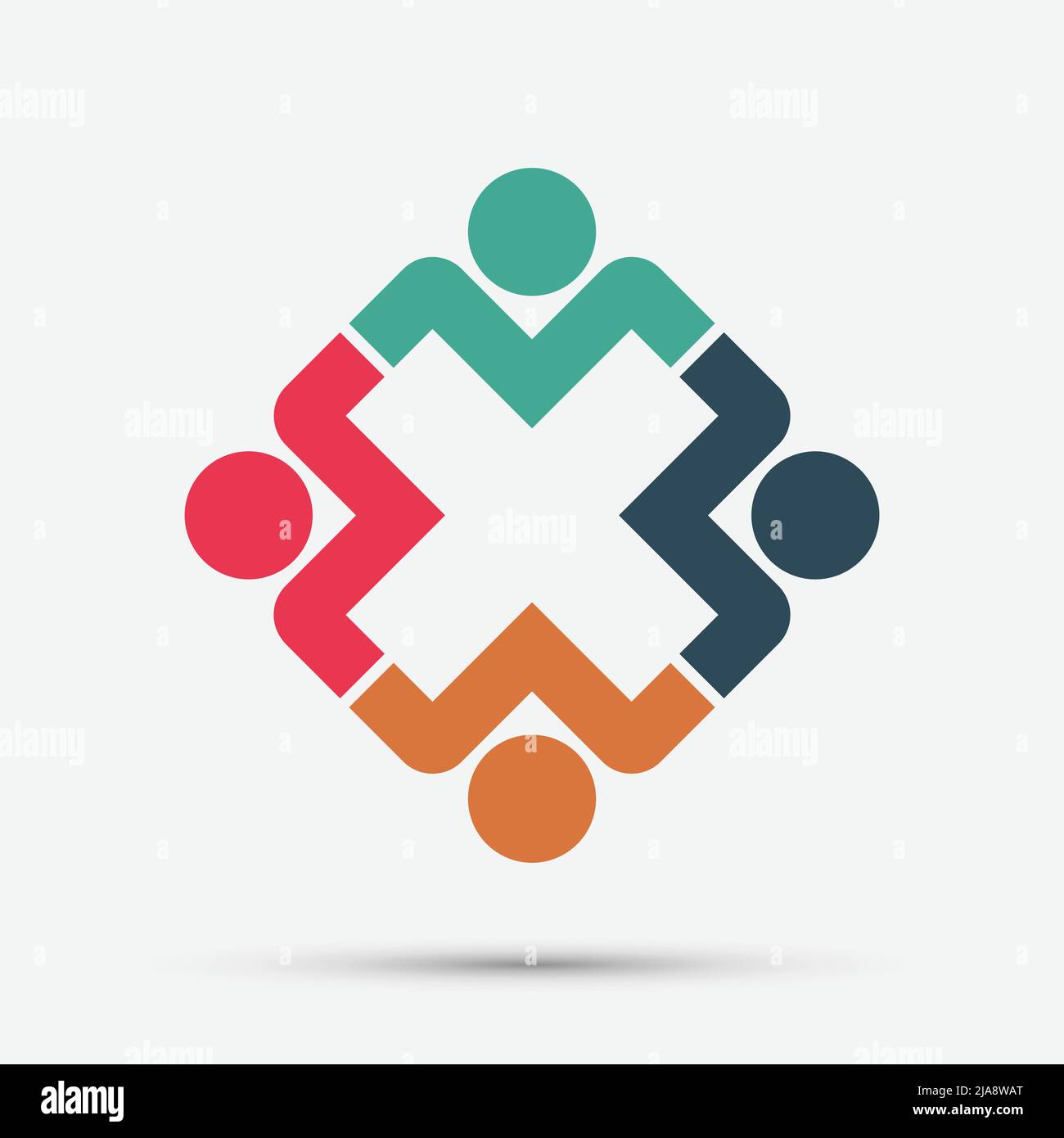 Four business partners in Stock Vector Images - Alamy