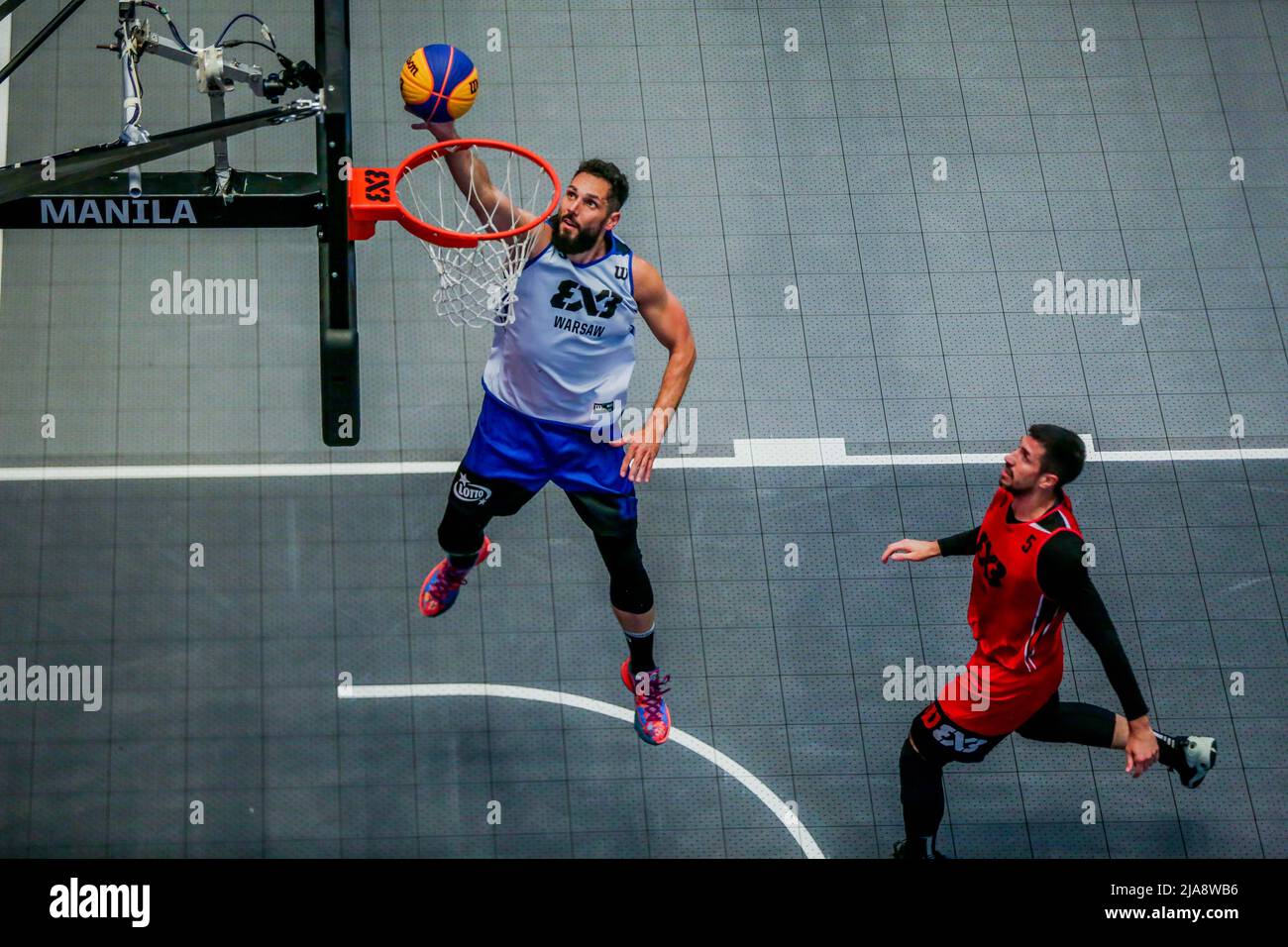 Paranaque City. 28th May, 2022. Pawel Pawlowski (L) of Warsaw Lotto ...