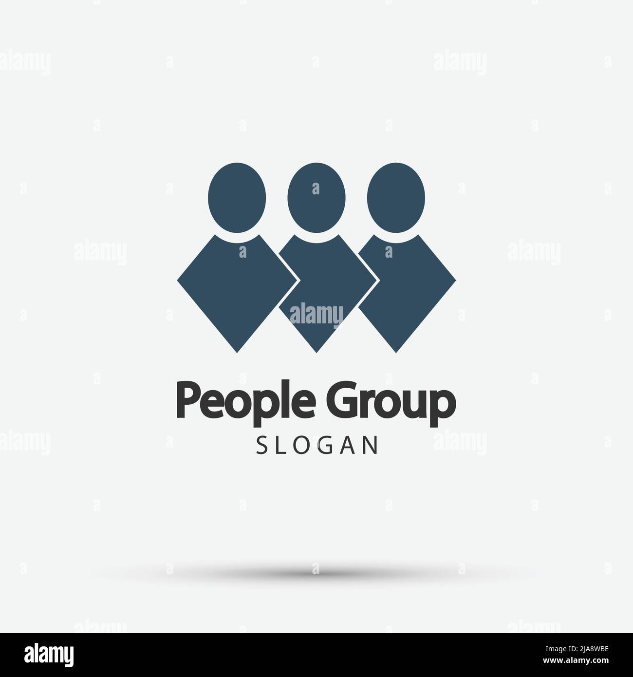 Group four people logo,Teamwork icon.vector illustrator Stock Vector ...