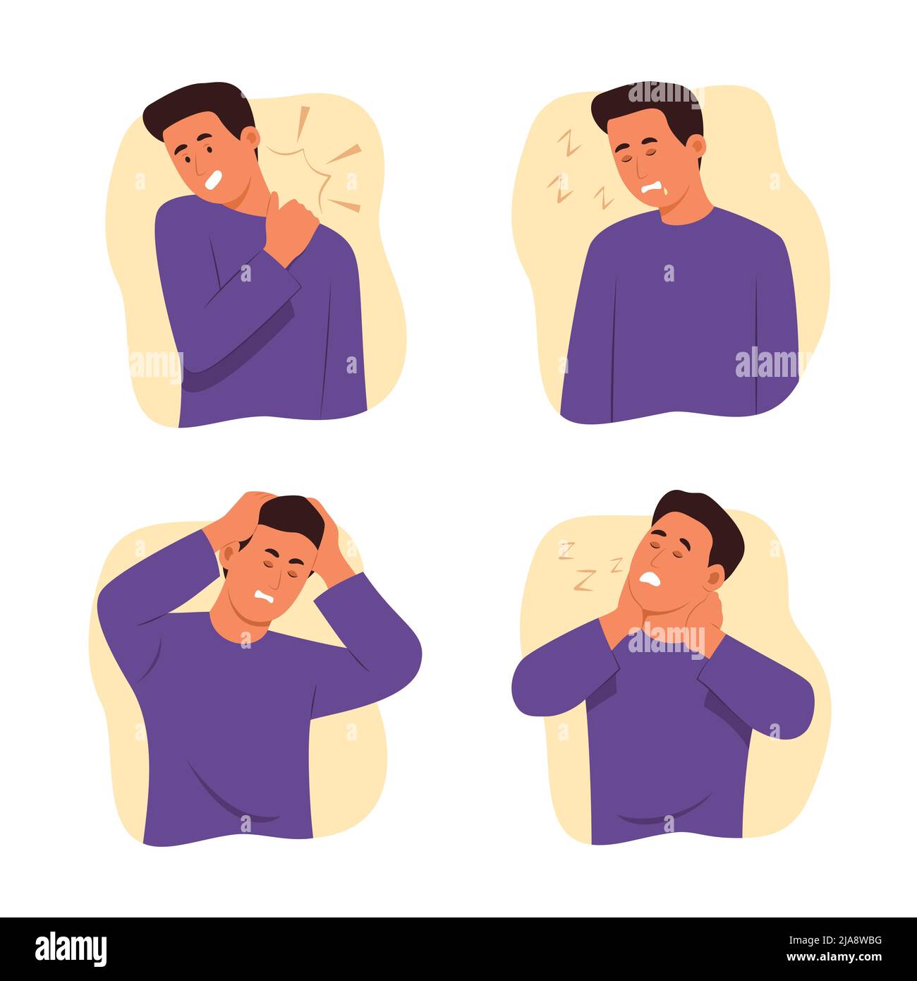 Tired Men Characters Set Stock Vector Image & Art - Alamy