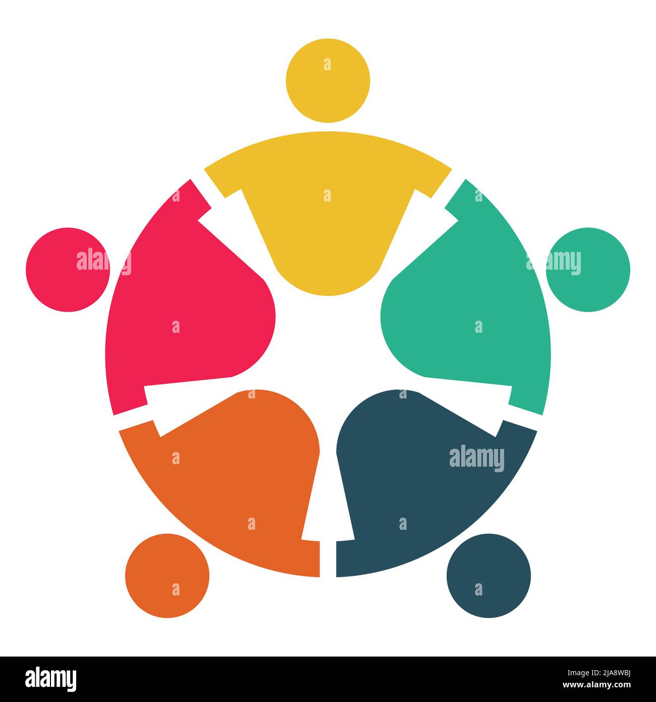meeting room people logo.group of four persons in circle,Vector ...