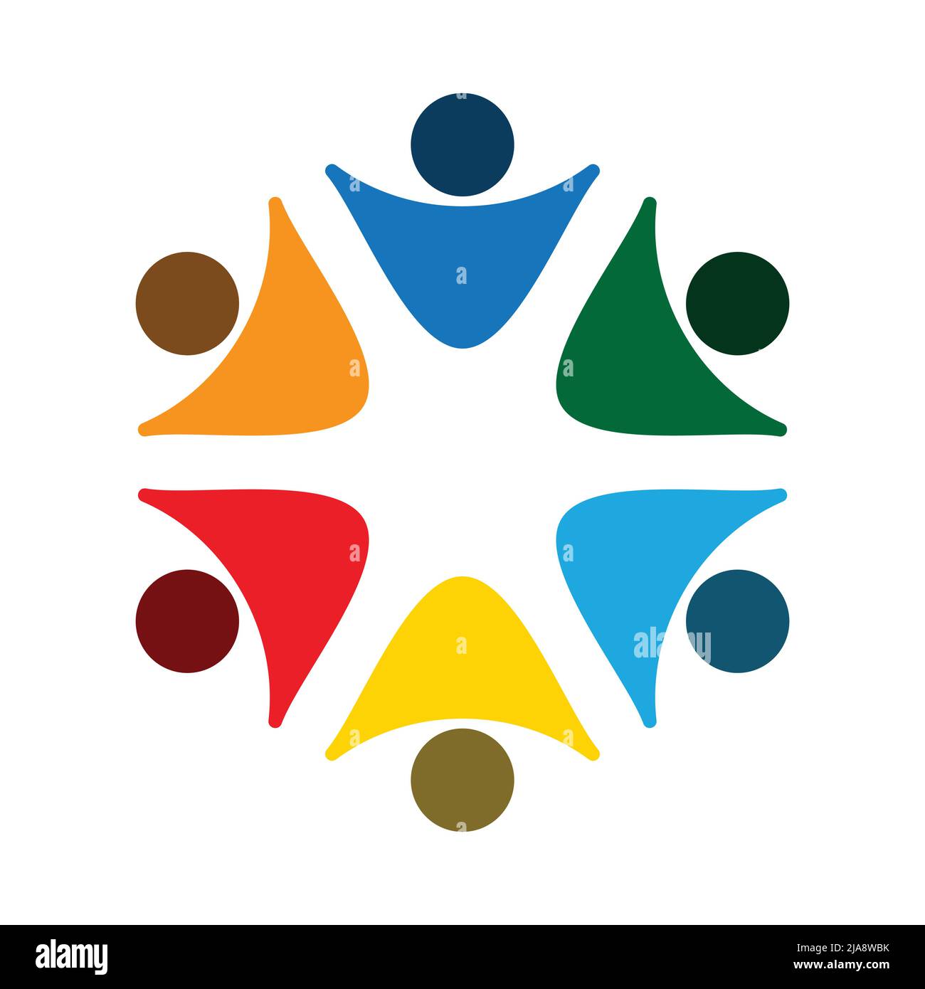 Business people round a meeting room table Stock Vector Images - Alamy