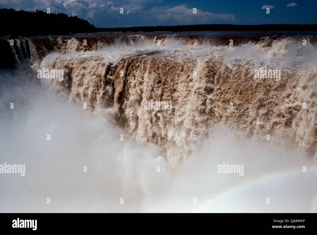 Iguacu Falls at the border of Brazil and Argentina. 1980 Kodachrome ...
