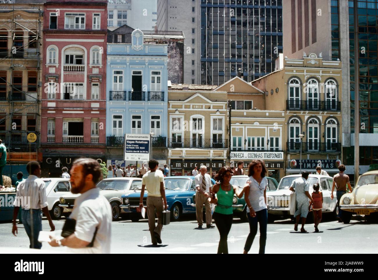 Old buildings in the center of Rio de Janeiro, Brazil 1980 Stock Photo ...