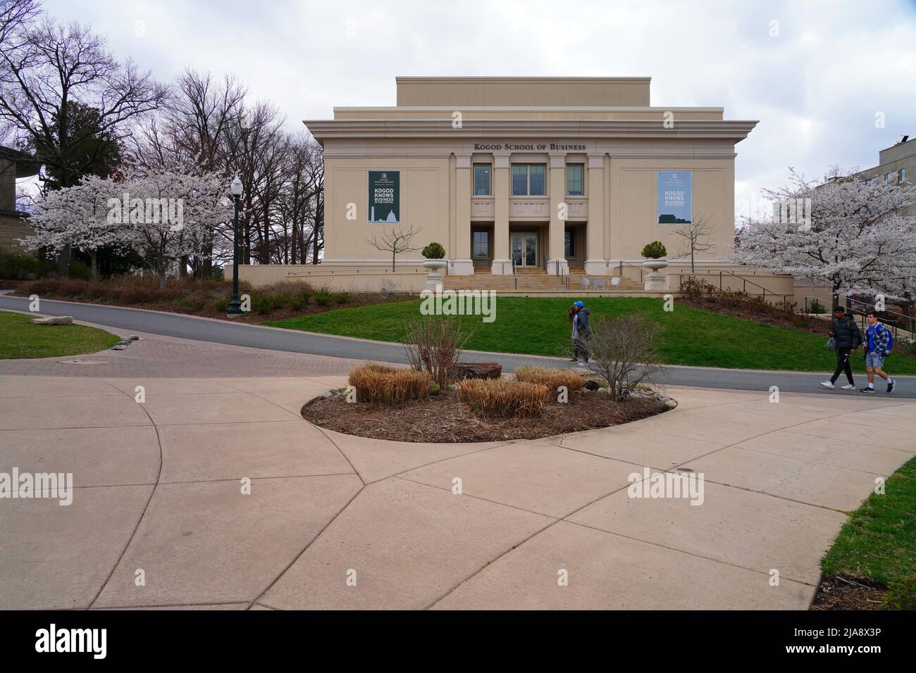 WASHINGTON, DC -26 MAR 2022- View of the college campus of the American ...