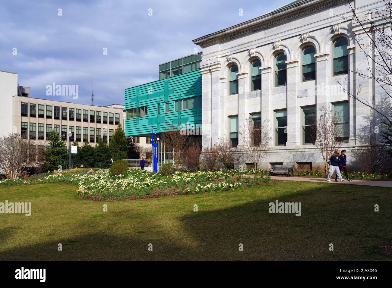 WASHINGTON, DC -26 MAR 2022- View of the college campus of the American ...