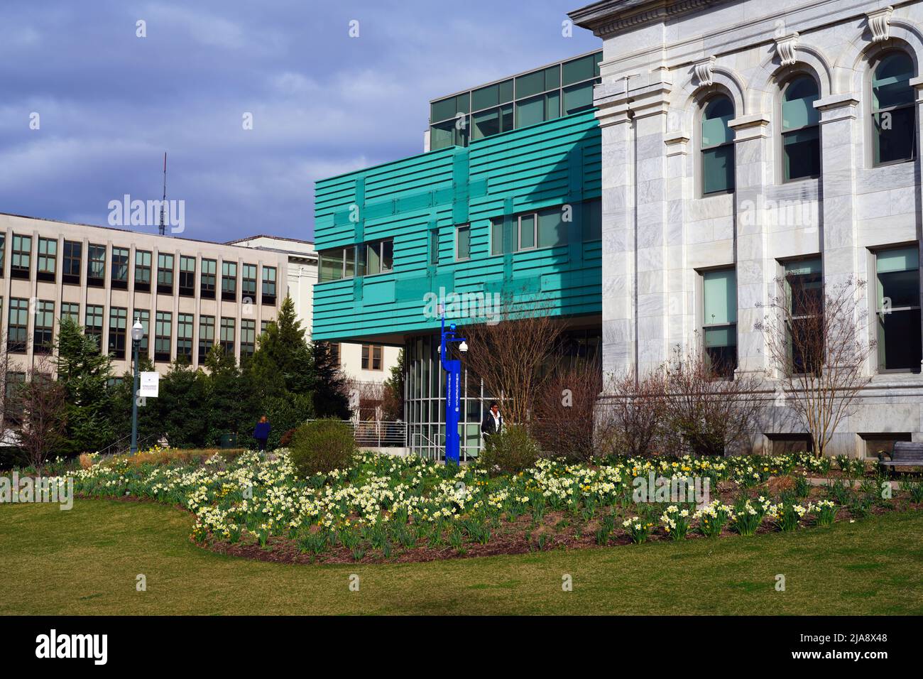 WASHINGTON, DC -26 MAR 2022- View of the college campus of the American ...