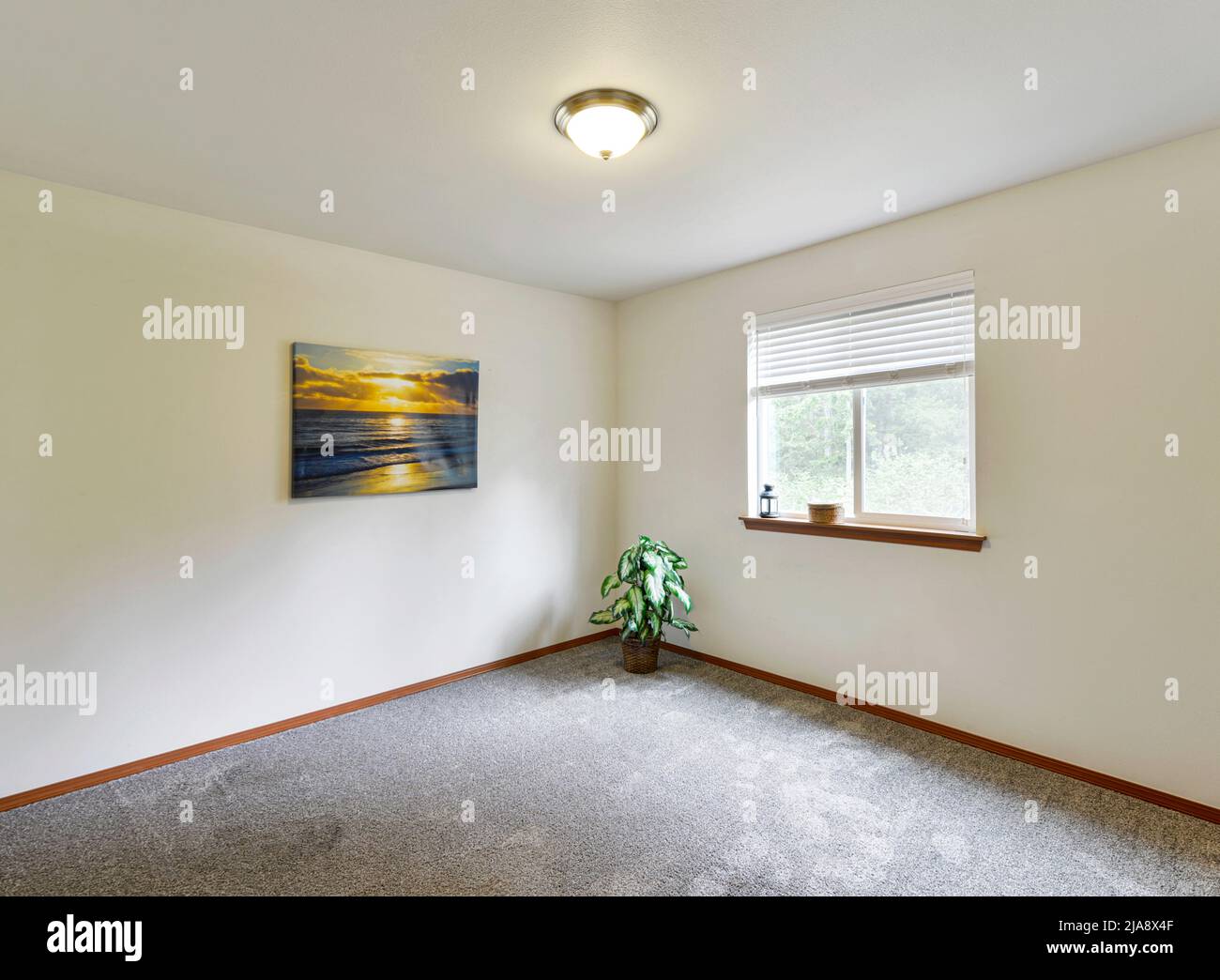 Modern residential empty bedroom interior Stock Photo - Alamy