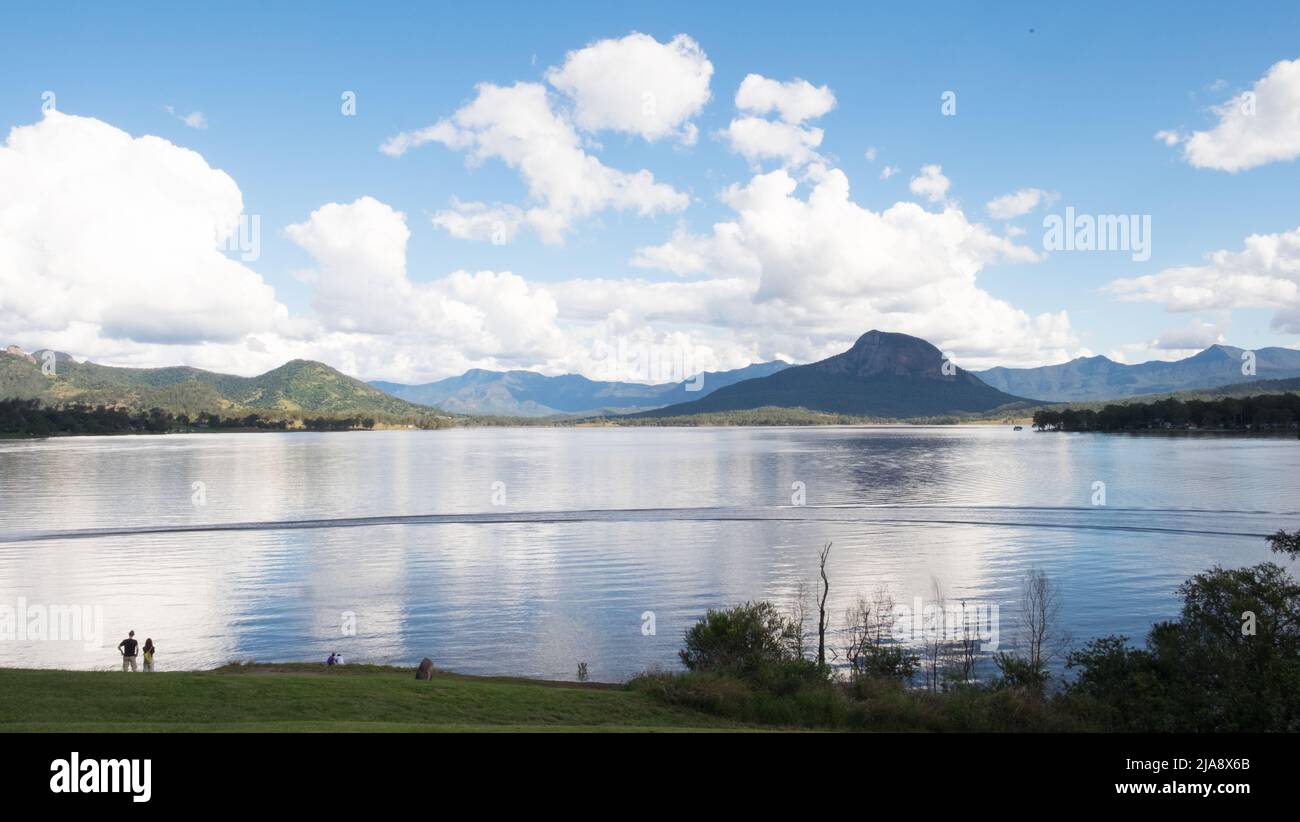 Lake Moogerah, looking SW to Mt Greville Stock Photo - Alamy