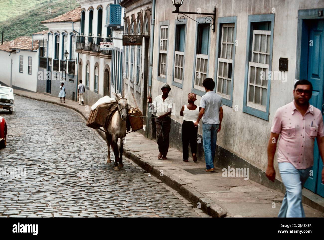 Street in Ouro Preto, that was the main center of Brazilian Gold Rush ...