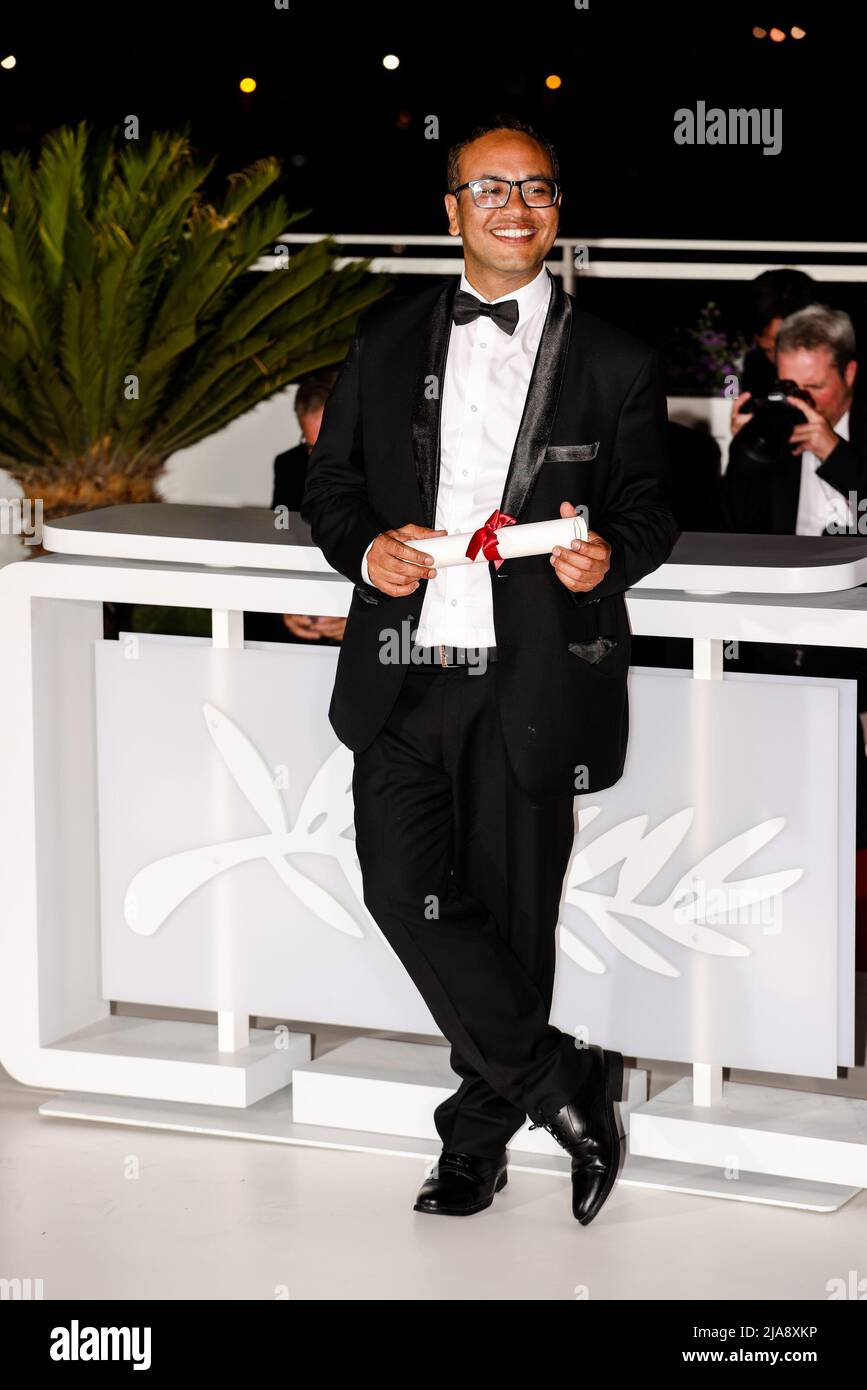 CANNES - MAY 28: Abinash Bikram Shah on the " WINNERS " Photocall during the 75th Cannes Film ...