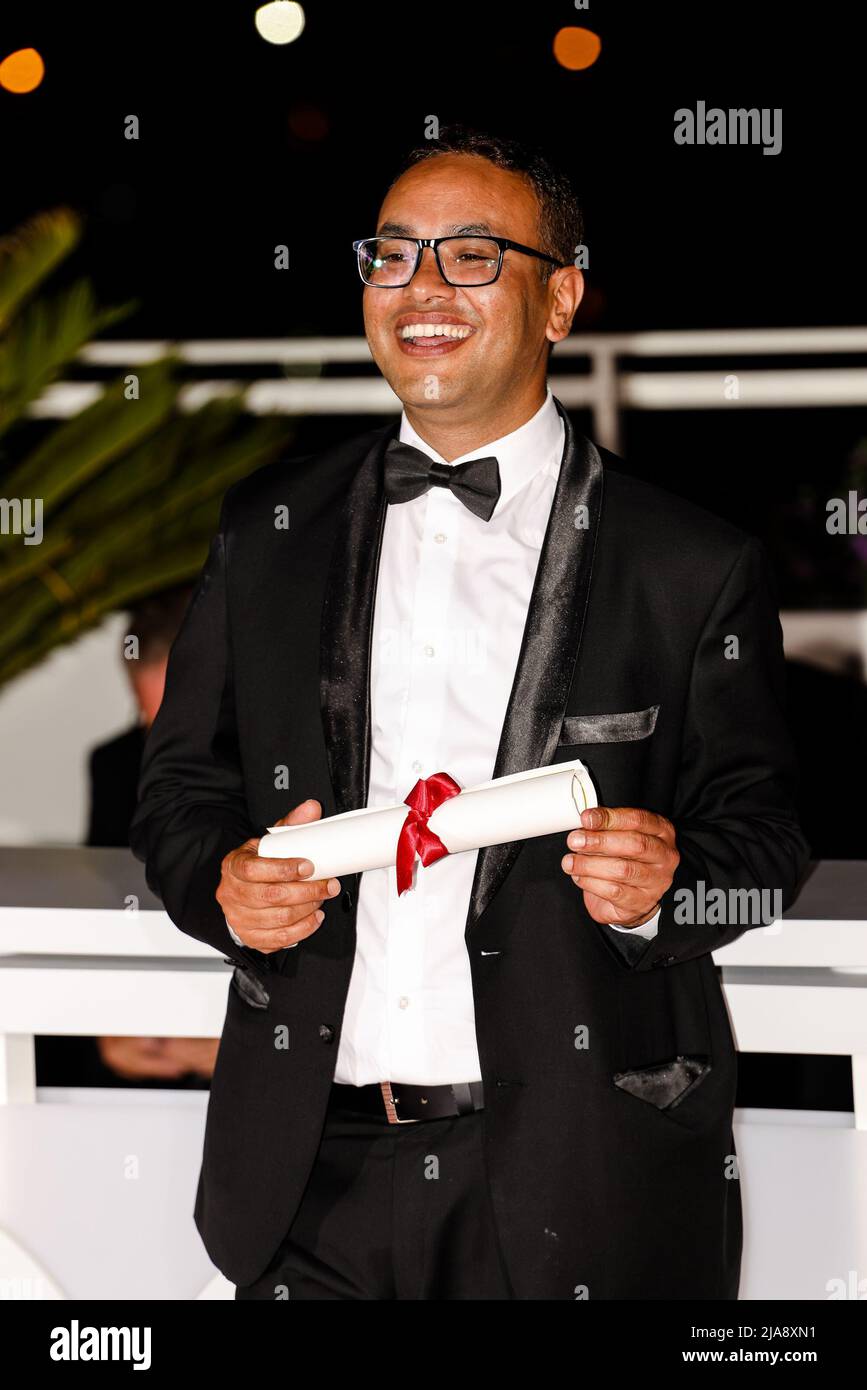 CANNES - MAY 28: Abinash Bikram Shah on the " WINNERS " Photocall during the 75th Cannes Film ...