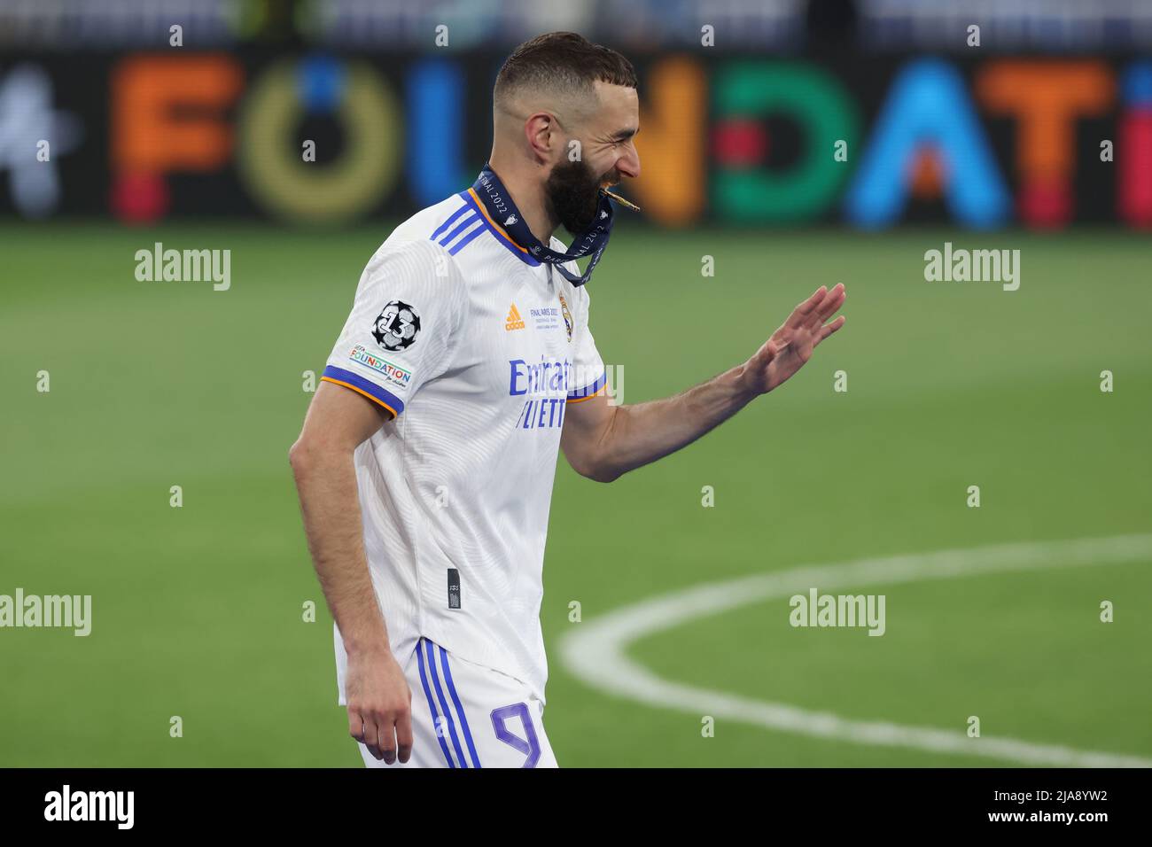 Karim benzema champions league medal hi-res stock photography and ...