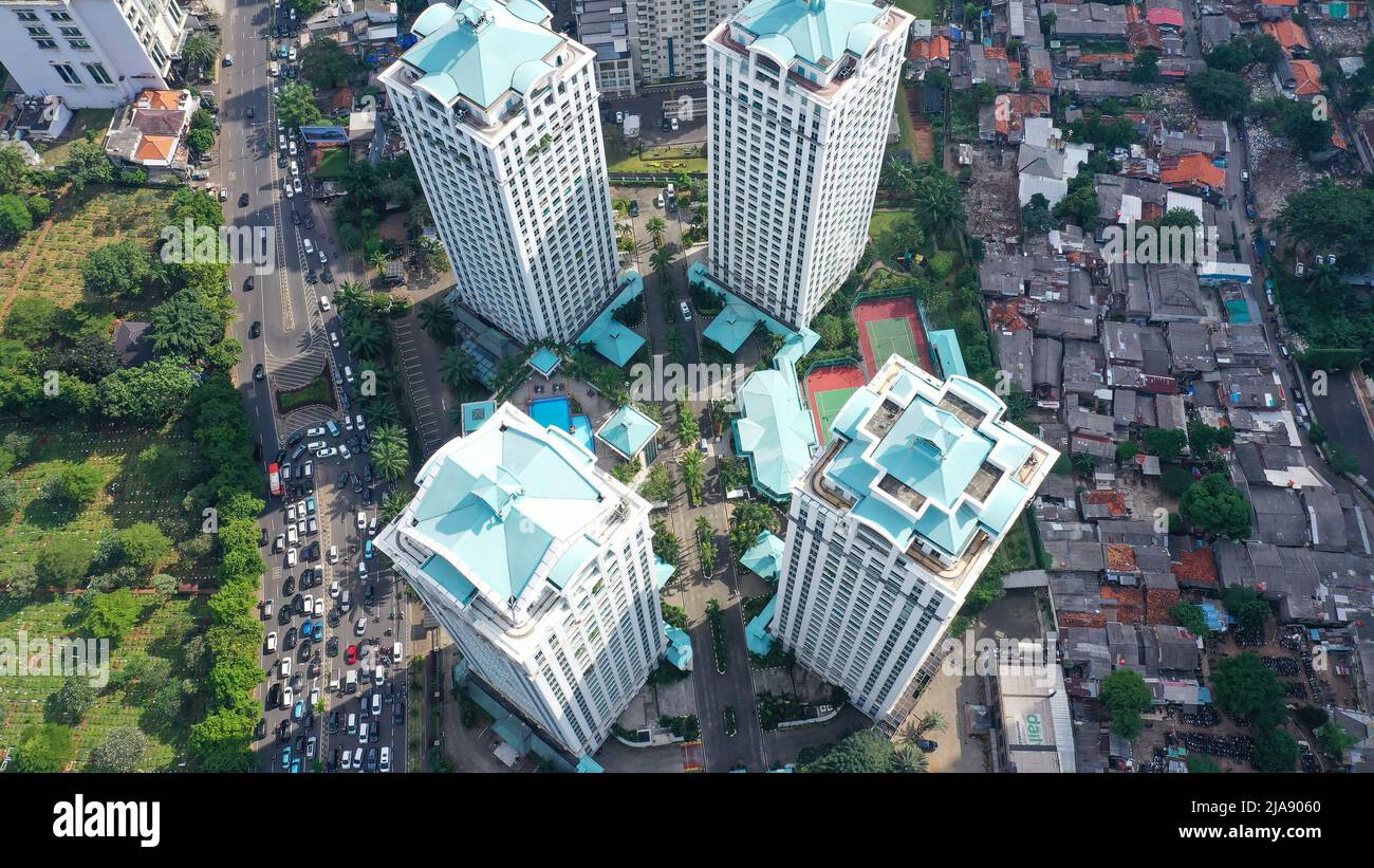 Aerial photography of the ancient architectural landscape of the ...