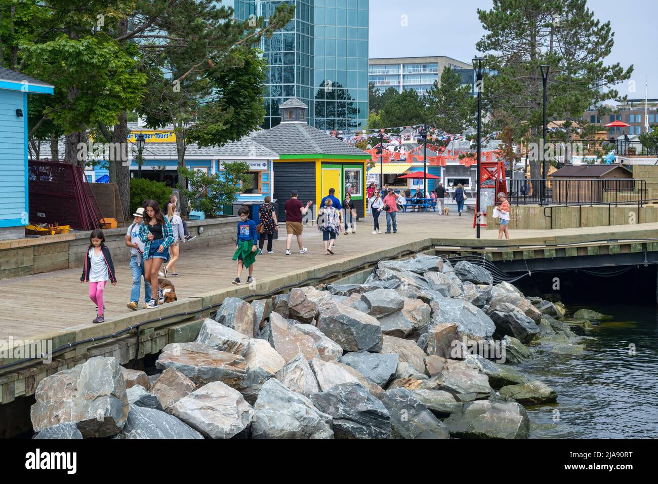 Halifax, Nova Scotia, Canada - 10 August 2021: People enjoy sunny day ...