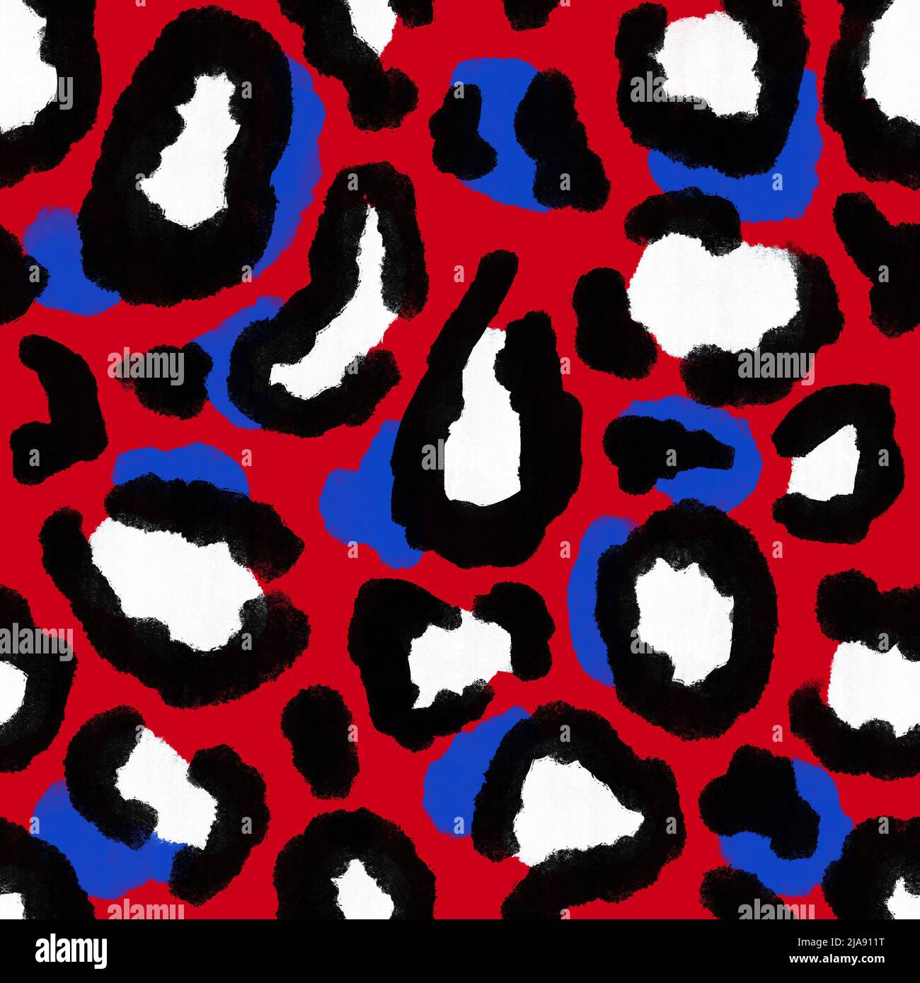 Seamless hand drawn pattern with patriotic leopard cheetah background ...
