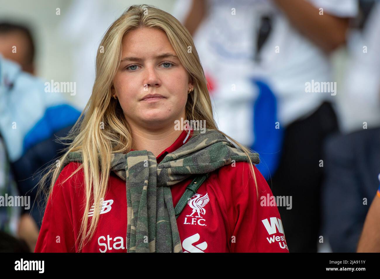 Liverpool fan dejected during the UEFA Champions League Final between ...