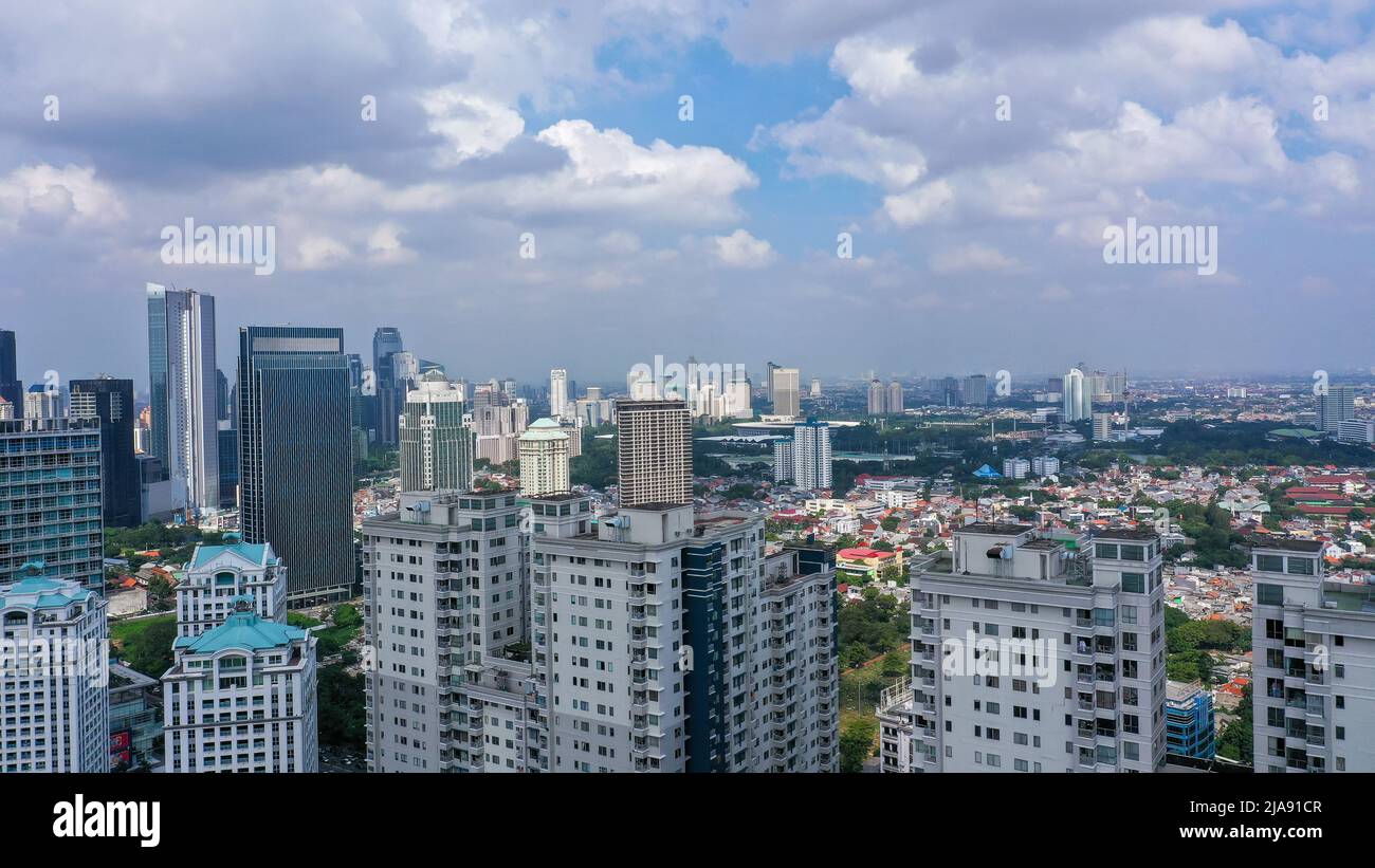 Aerial photo of the apartment environment in Jakarta Stock Photo - Alamy