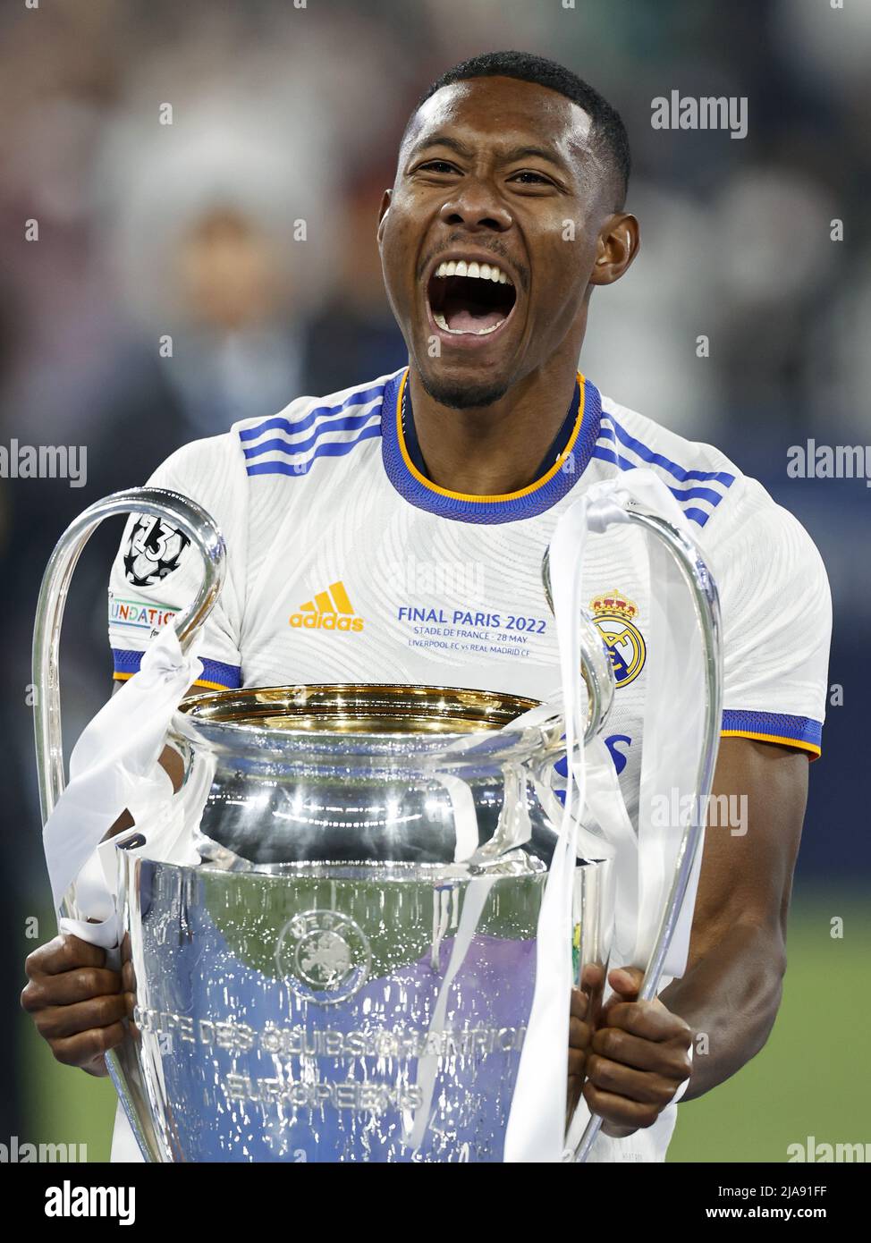 Paris, France. 28th May, 2022. PARIS - David Alaba of Real Madrid with ...