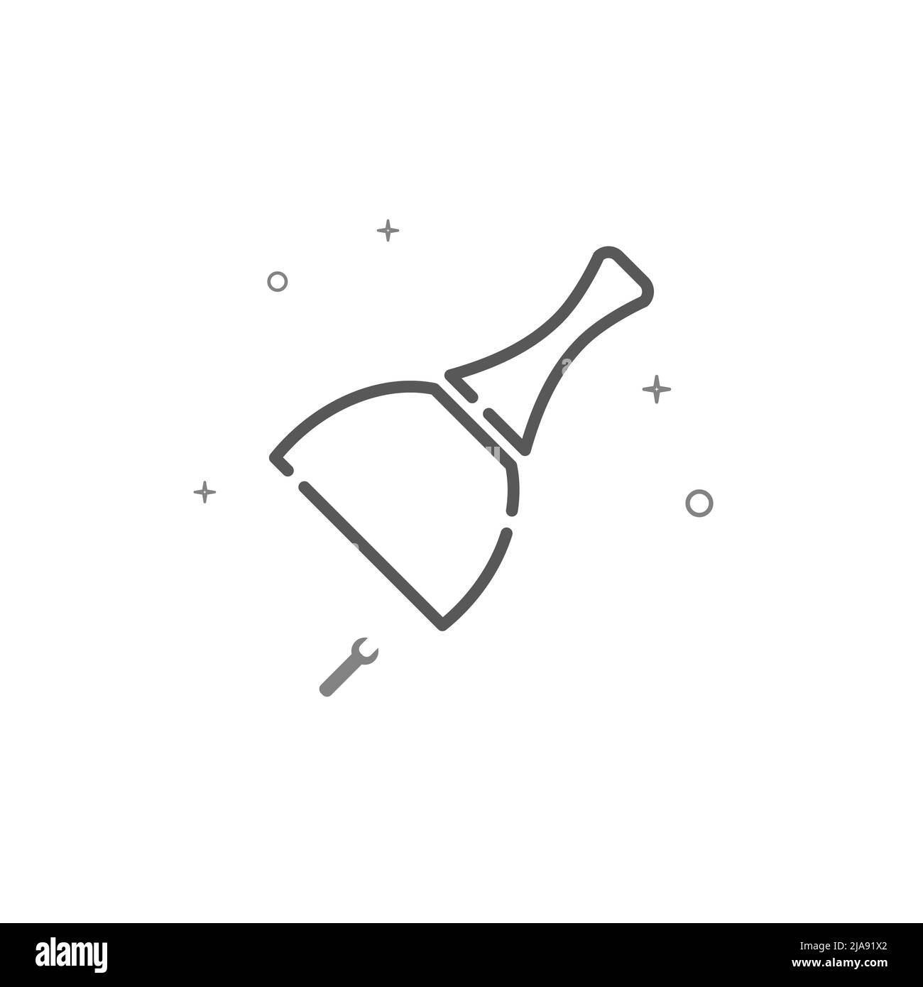 Putty knife simple line icon. Repair and decoration, finishing ...