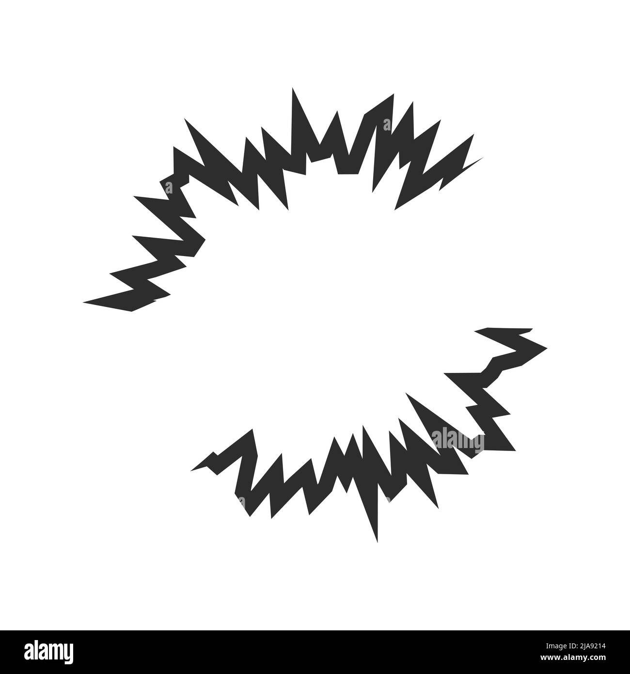 Radial explosion silhouette. Flat illustration isolated on white ...