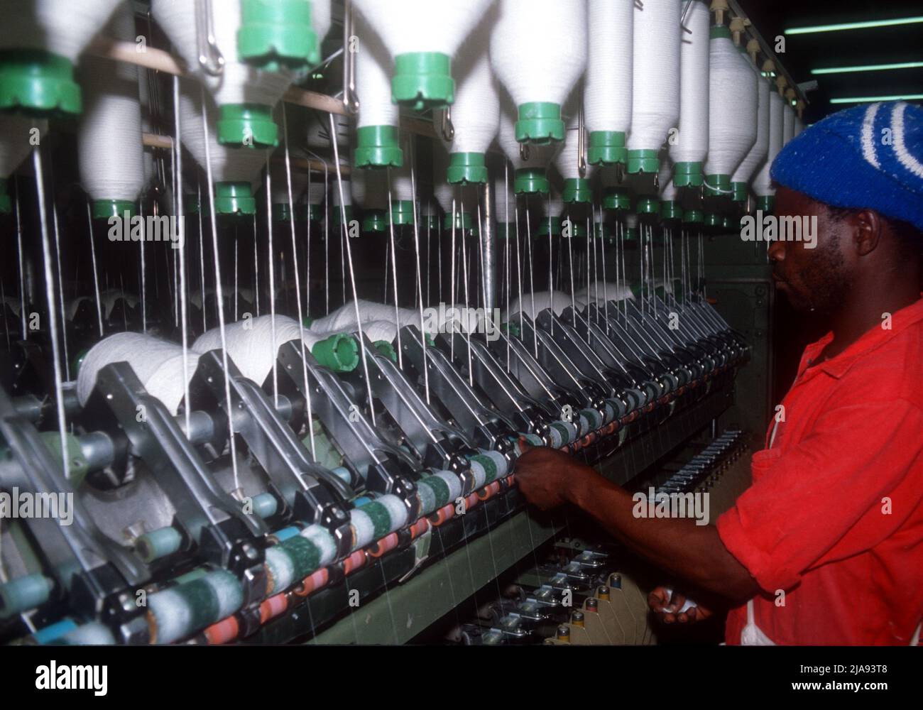 Cotton textile factory in Zimbabwe 1984 Stock Photo - Alamy
