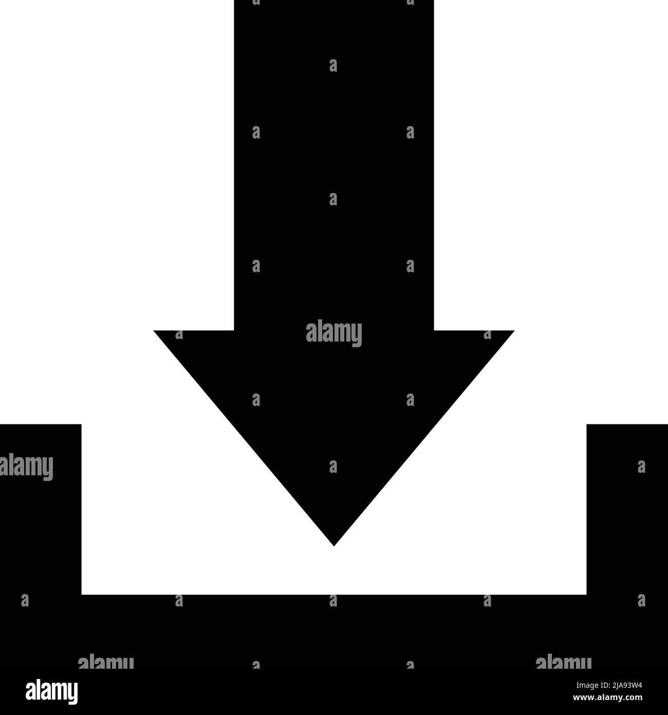 Flat Design Download Mark Icon. Editable vector Stock Vector Image ...