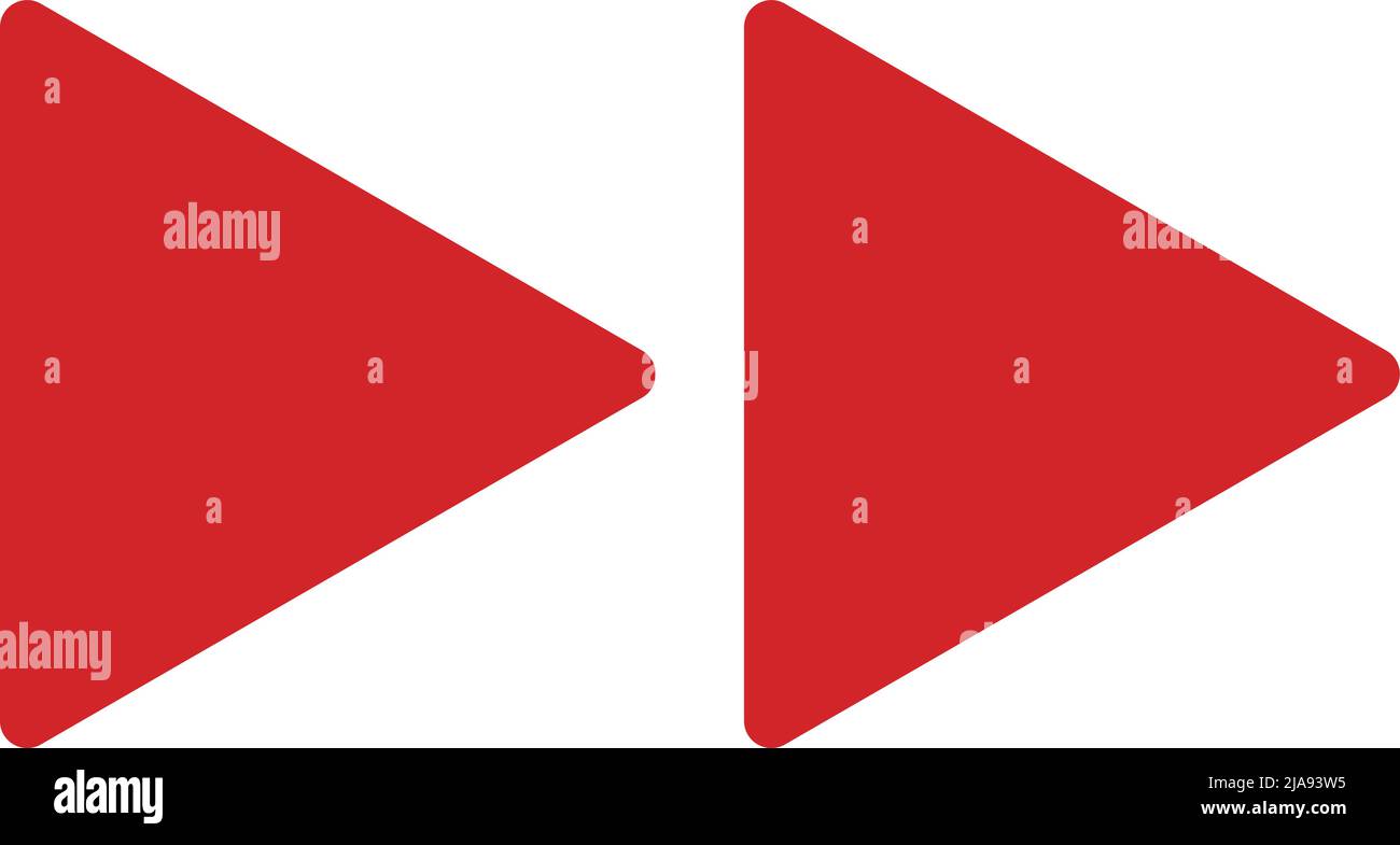 Flat-design fast forward button icon. Editable vector Stock Vector ...