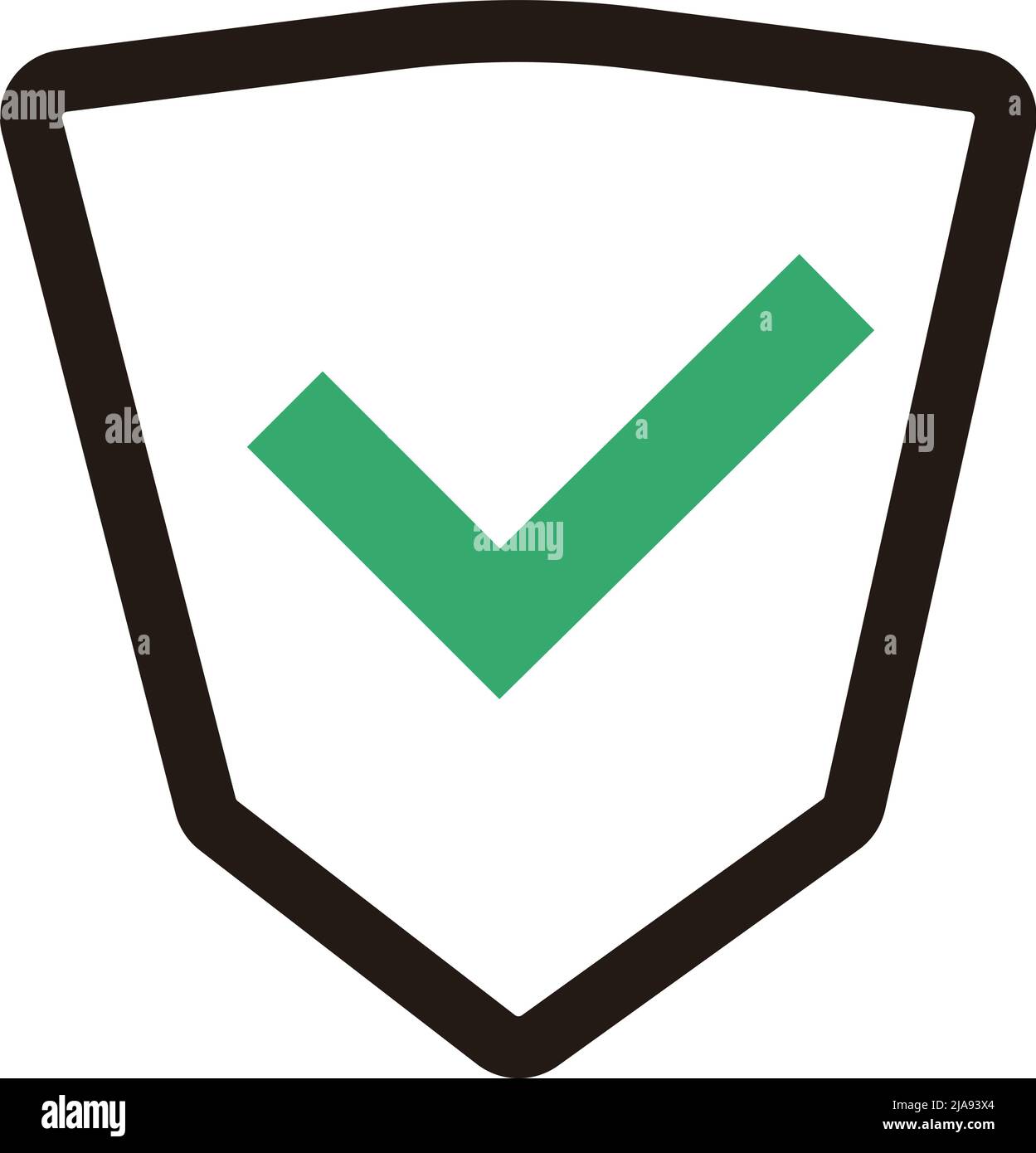 Check mark icon in shield icon. Editable vector Stock Vector Image & Art - Alamy