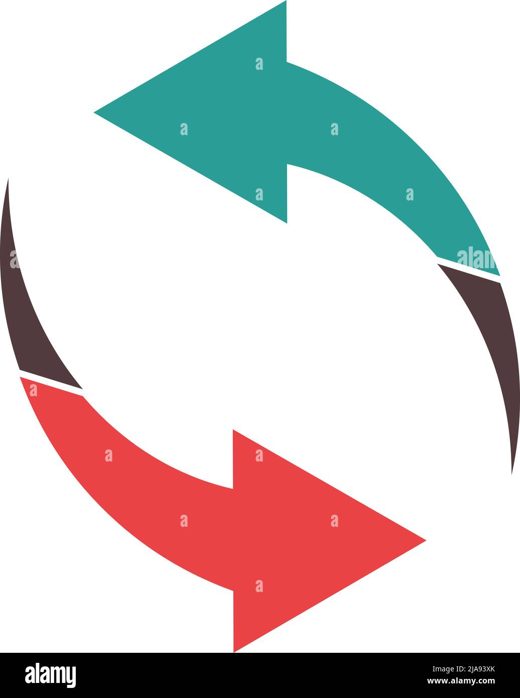 Curved Double Sided Arrow