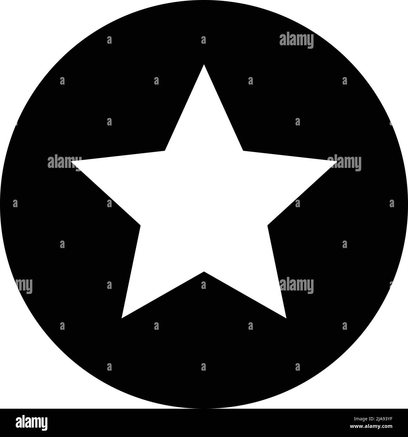 Star icon on black circle icon. Editable vector Stock Vector Image ...