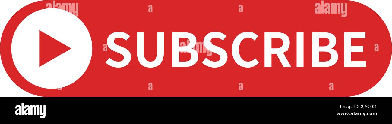 Subscribe button. Simple red vector icon. Editable vector Stock Vector Image & Art - Alamy