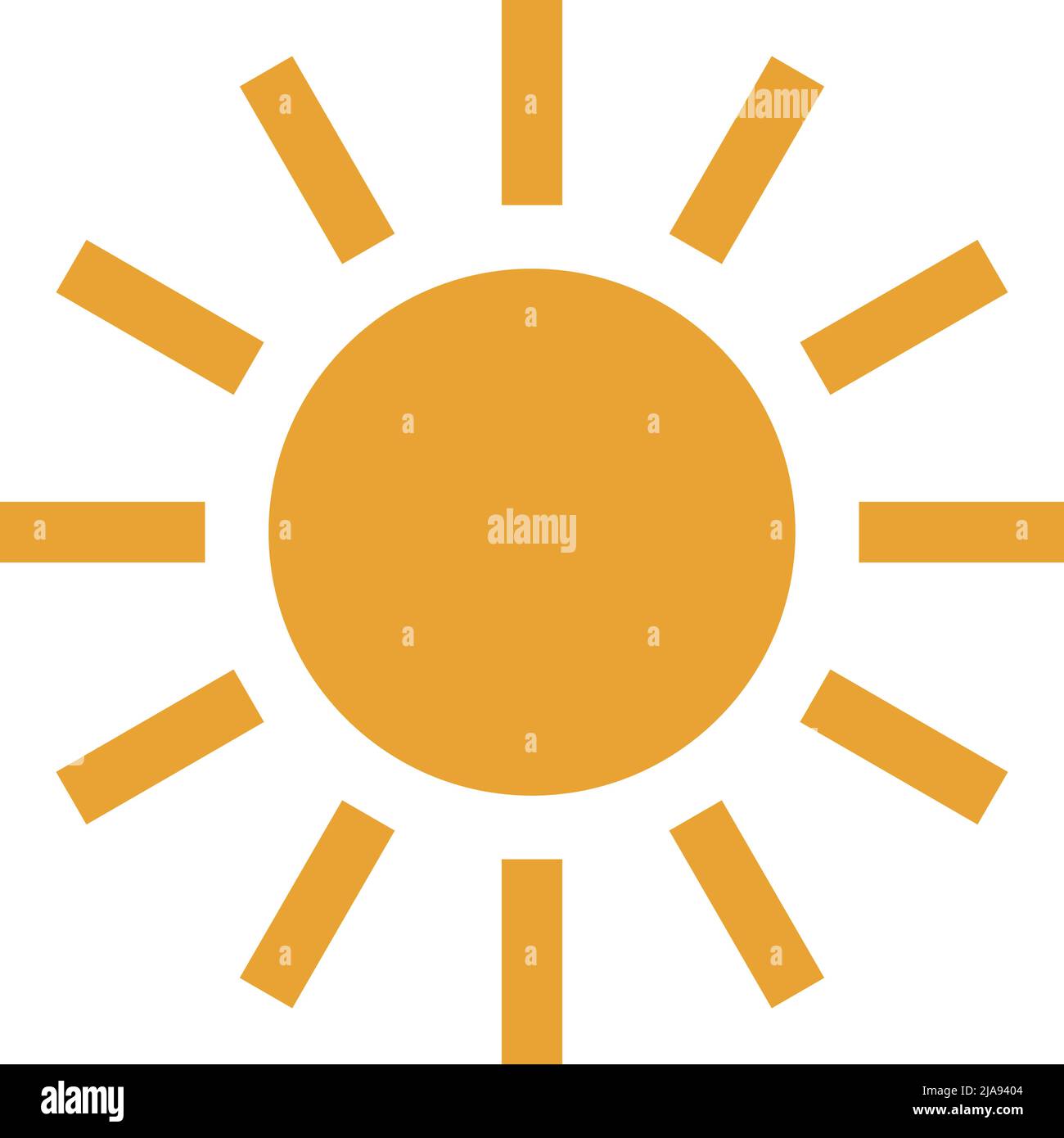 Simple sun icon. Vector illustration of weather. Editable vector Stock ...