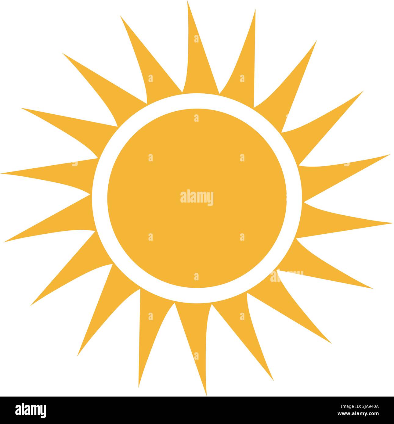 Simple flat sun icon. Vector about the weather. Editable vector Stock Vector Image & Art - Alamy