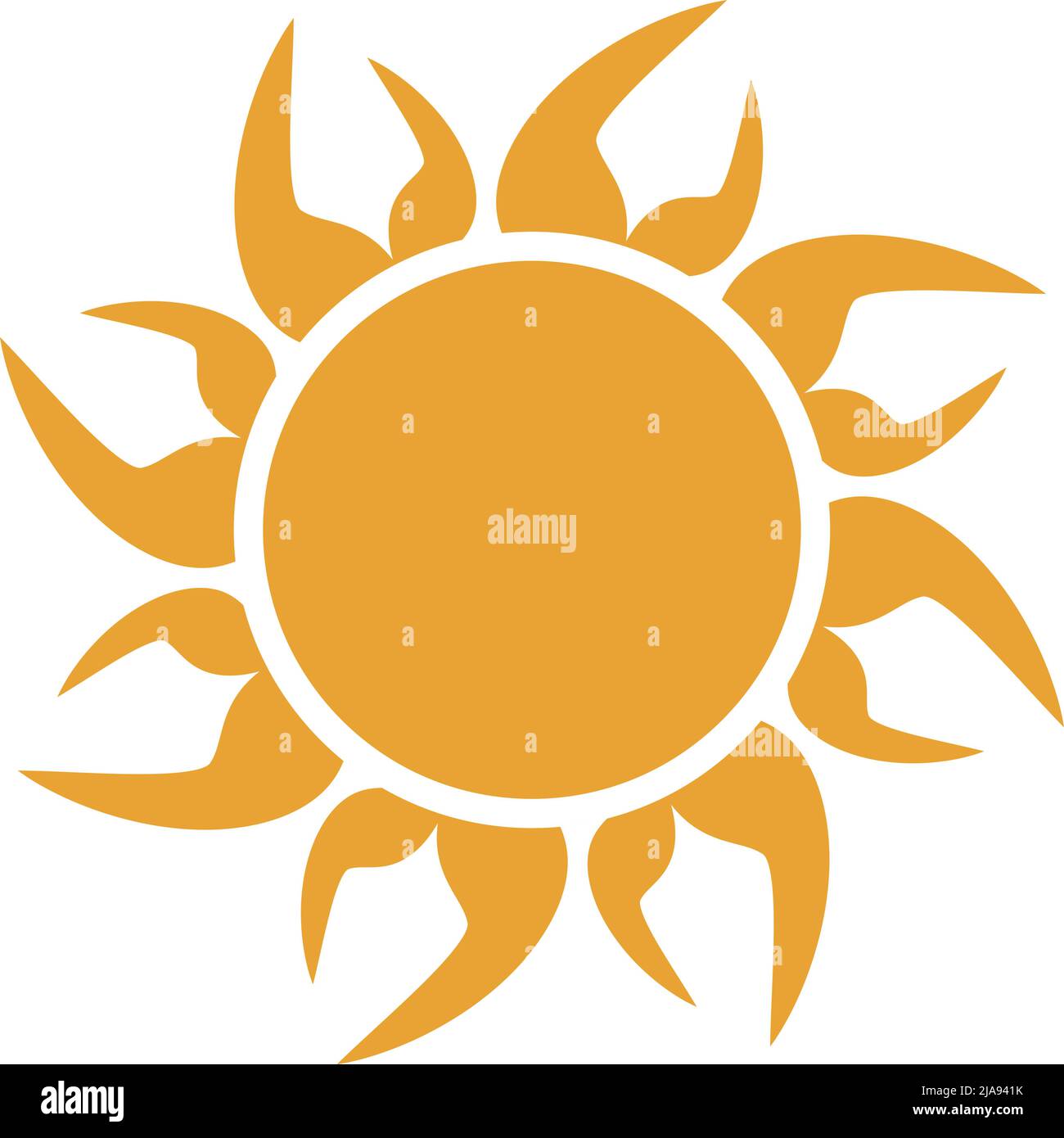 Sun icon of fashionable design. Flat vector. Editable vector Stock ...