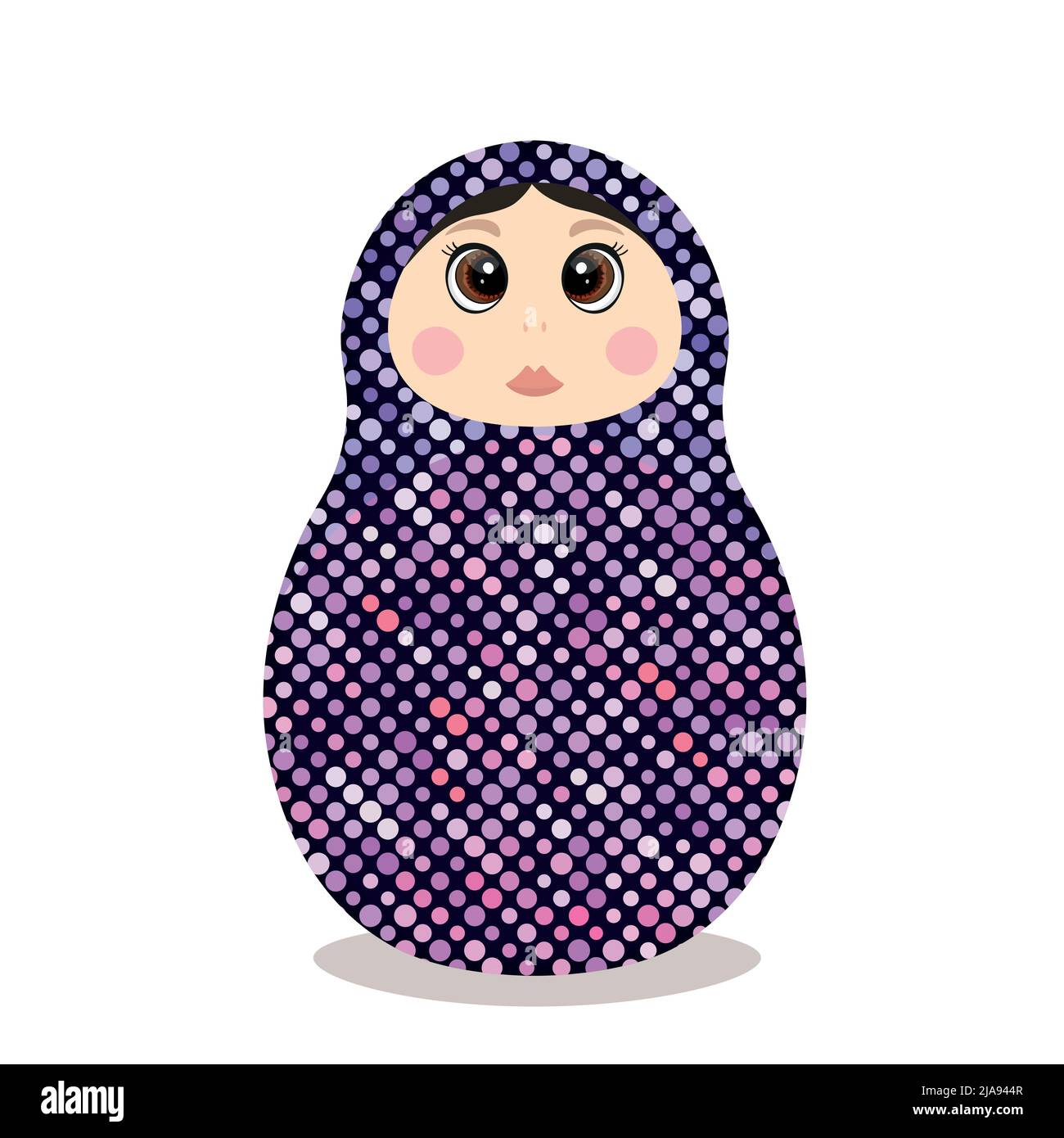 Russian Matryoshka. Traditional Russian folklore dolls with big eyes ...
