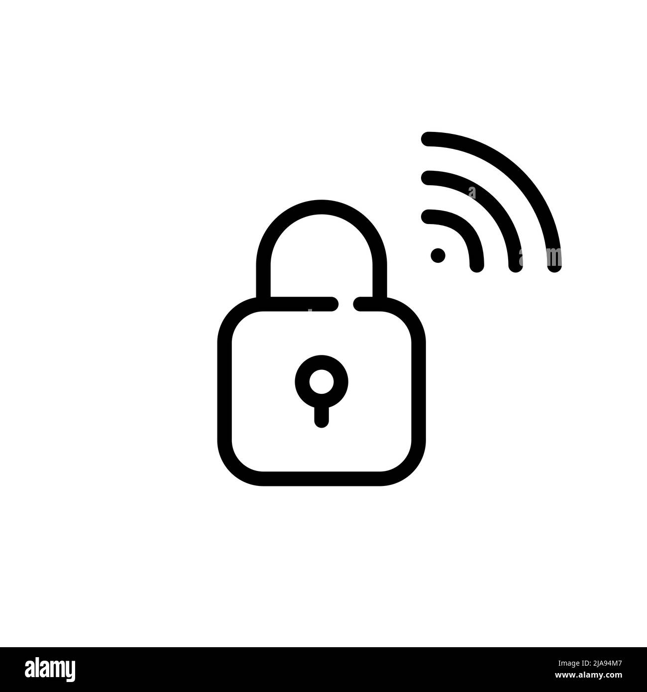 Smart lock. Pixel perfect, editable stroke line art icon Stock Vector ...