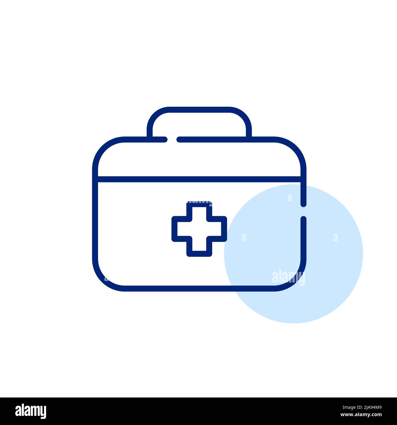 Paramedic first-aid kit. Pixel perfect, editable stroke line art icon ...