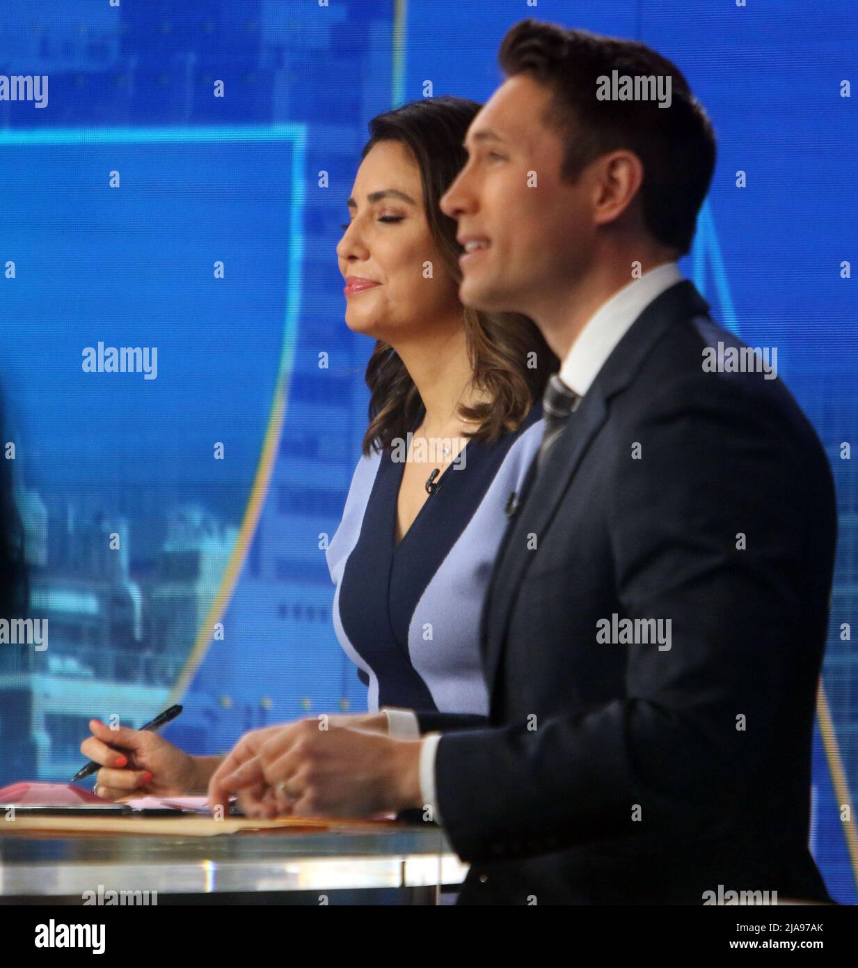 May 27, 2022.Cecilia Vega, Whit Johnson on the set of Good Morning ...