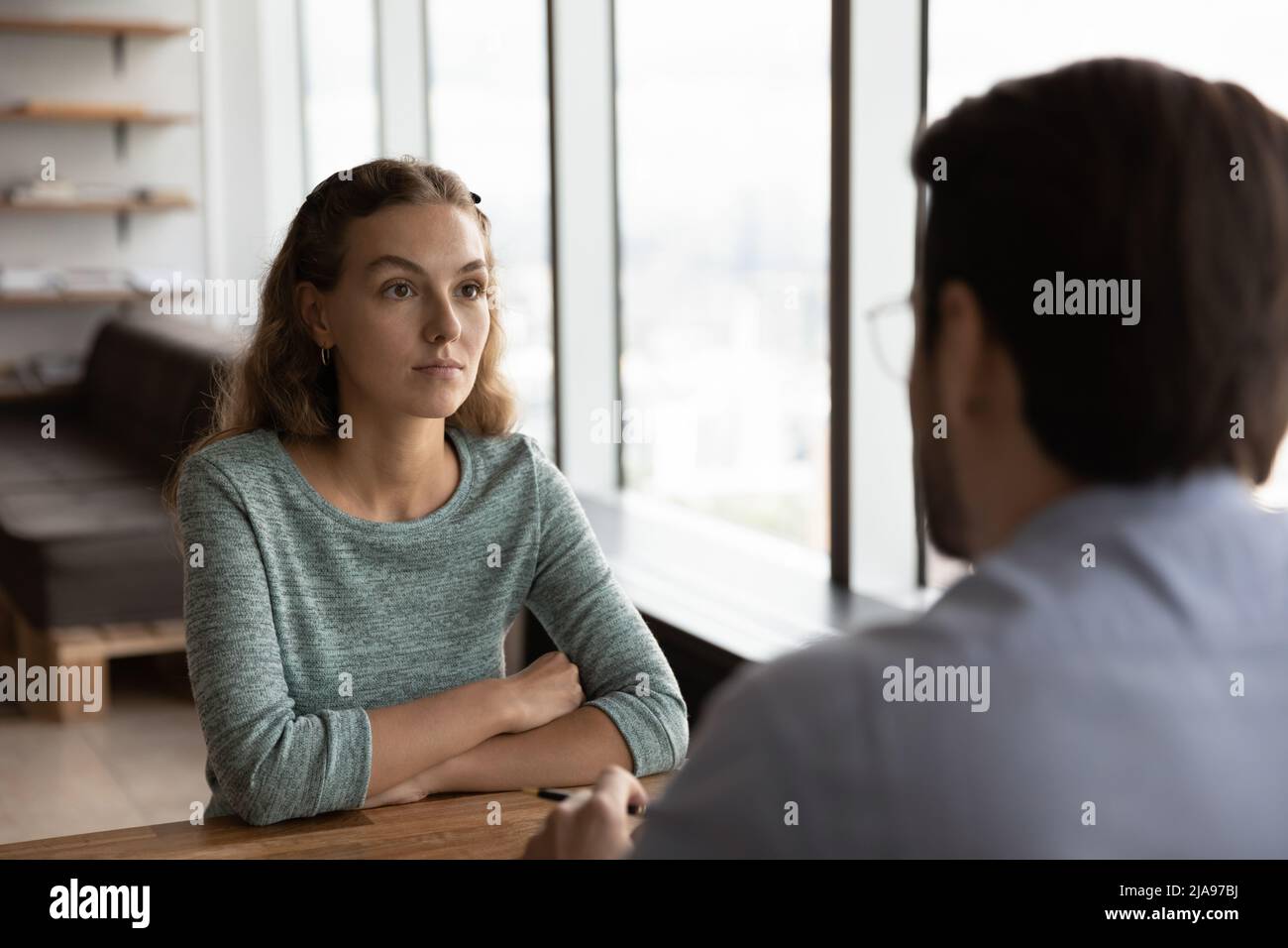 Female student interviewing hi-res stock photography and images - Alamy