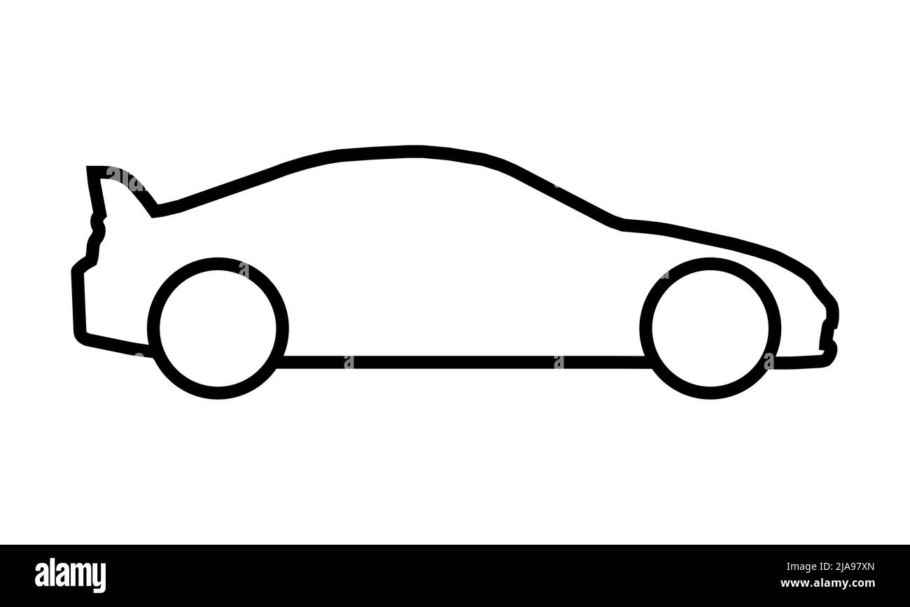 Sports car line vector icon on white background Stock Vector Image ...