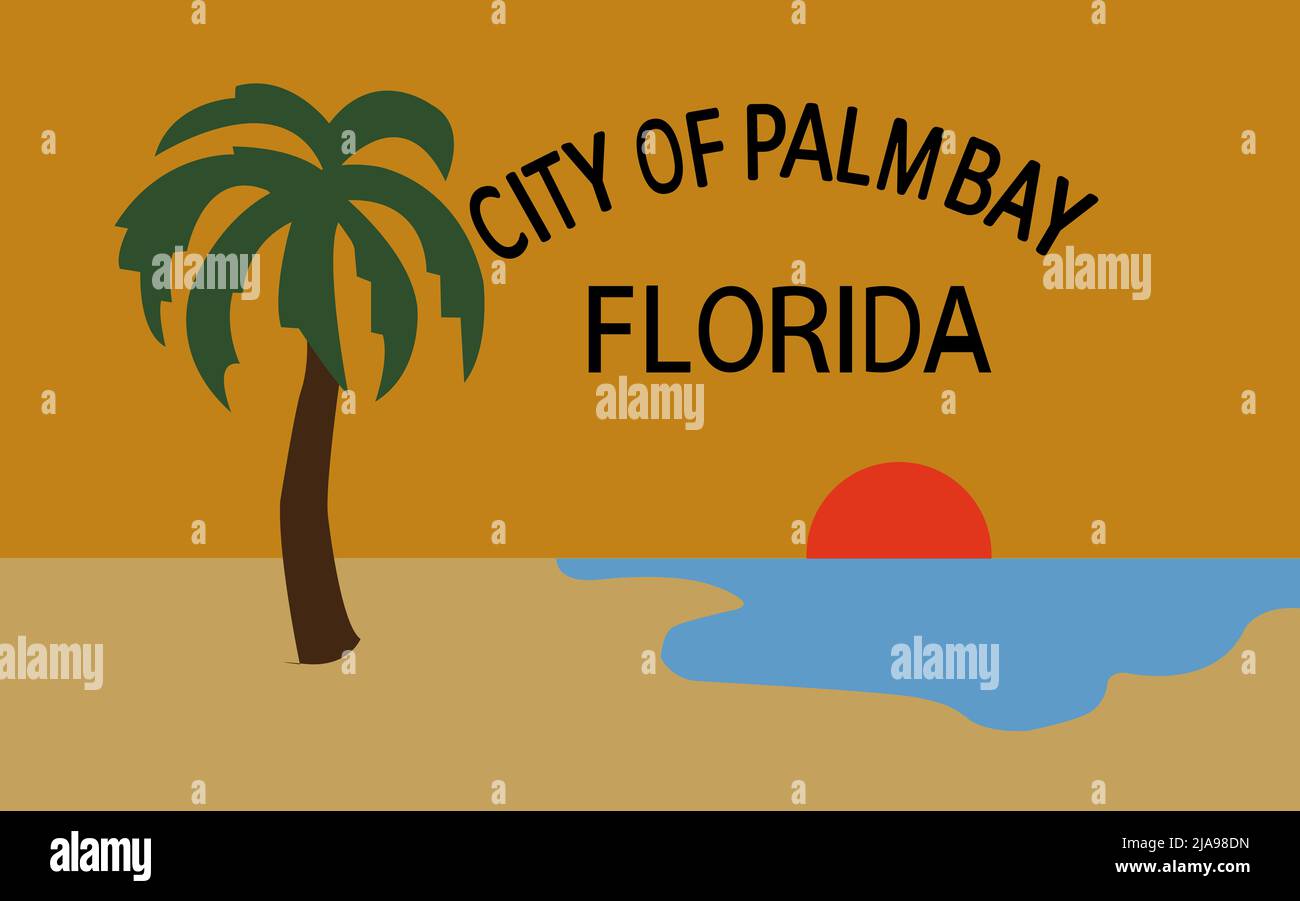 The flag of the city of Palm Bay Florida USA Stock Photo - Alamy