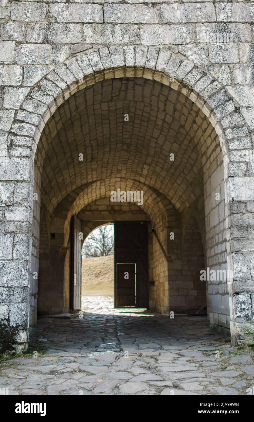 vintage doors, architecture of an ancient castle Stock Photo - Alamy