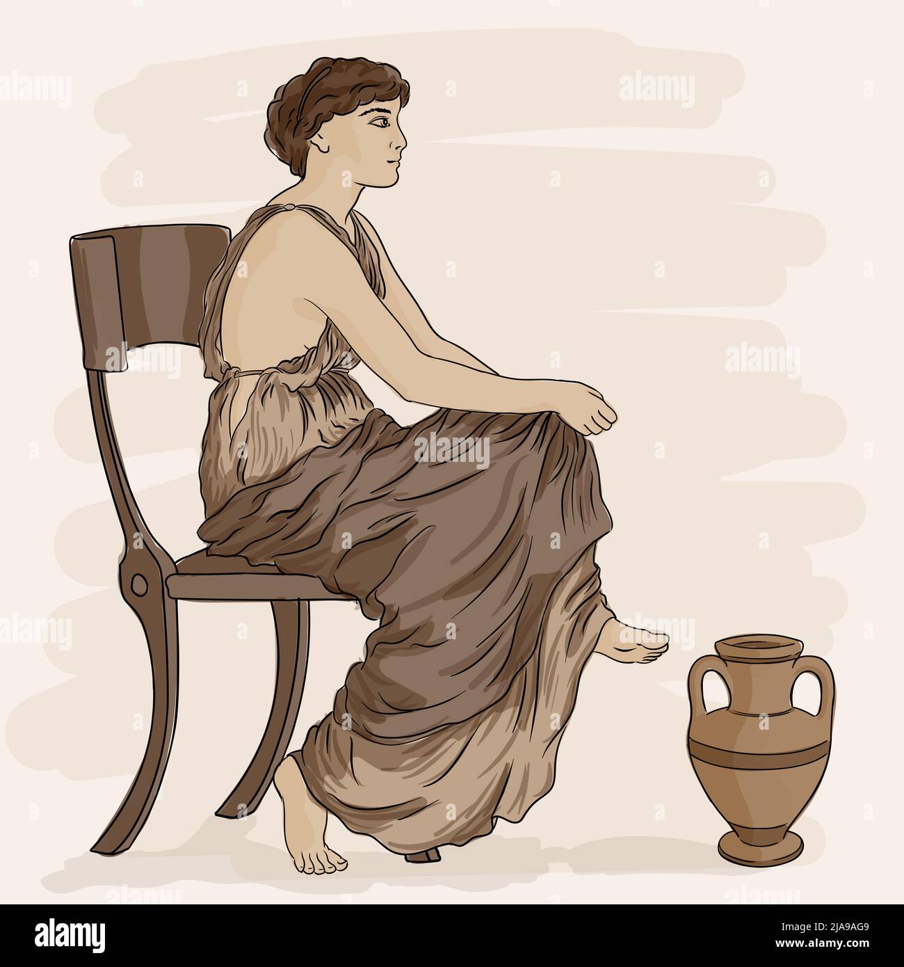 Goddess of chair Stock Vector Images - Alamy