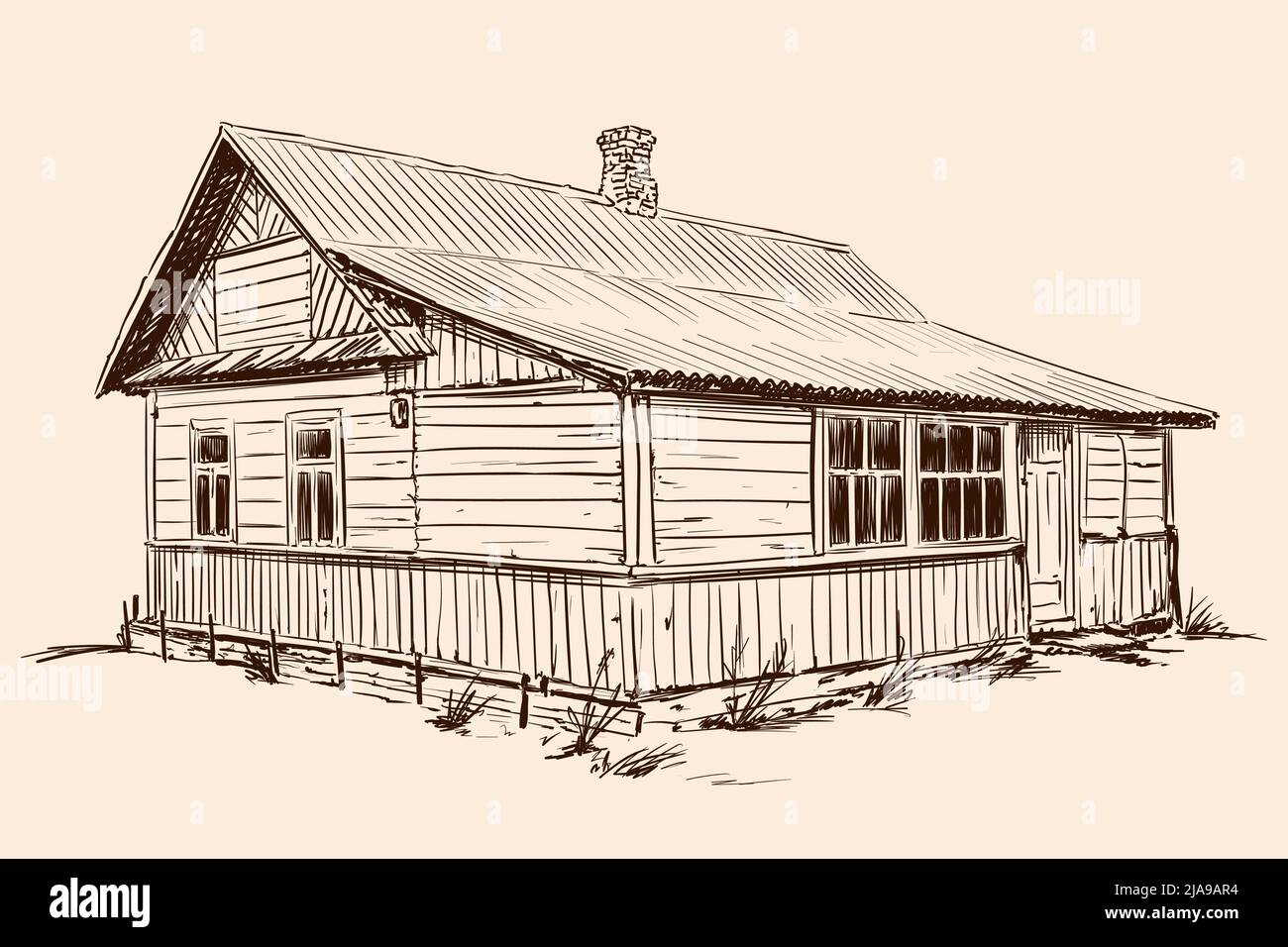 Ancient window on wooden Stock Vector Images - Alamy